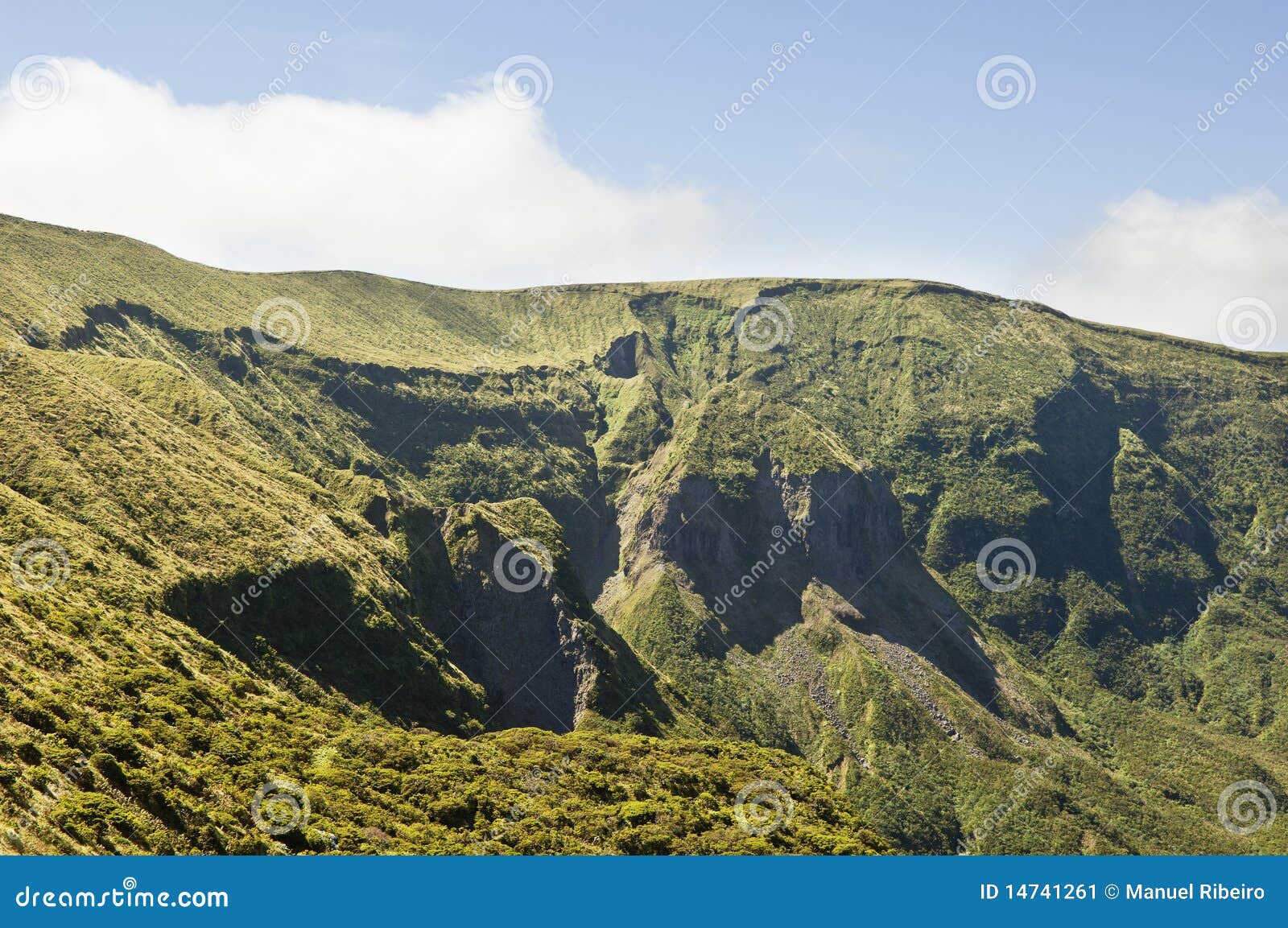 Steep Cliffs of Volcano in Faial, Azores Stock Image - Image of faial ...
