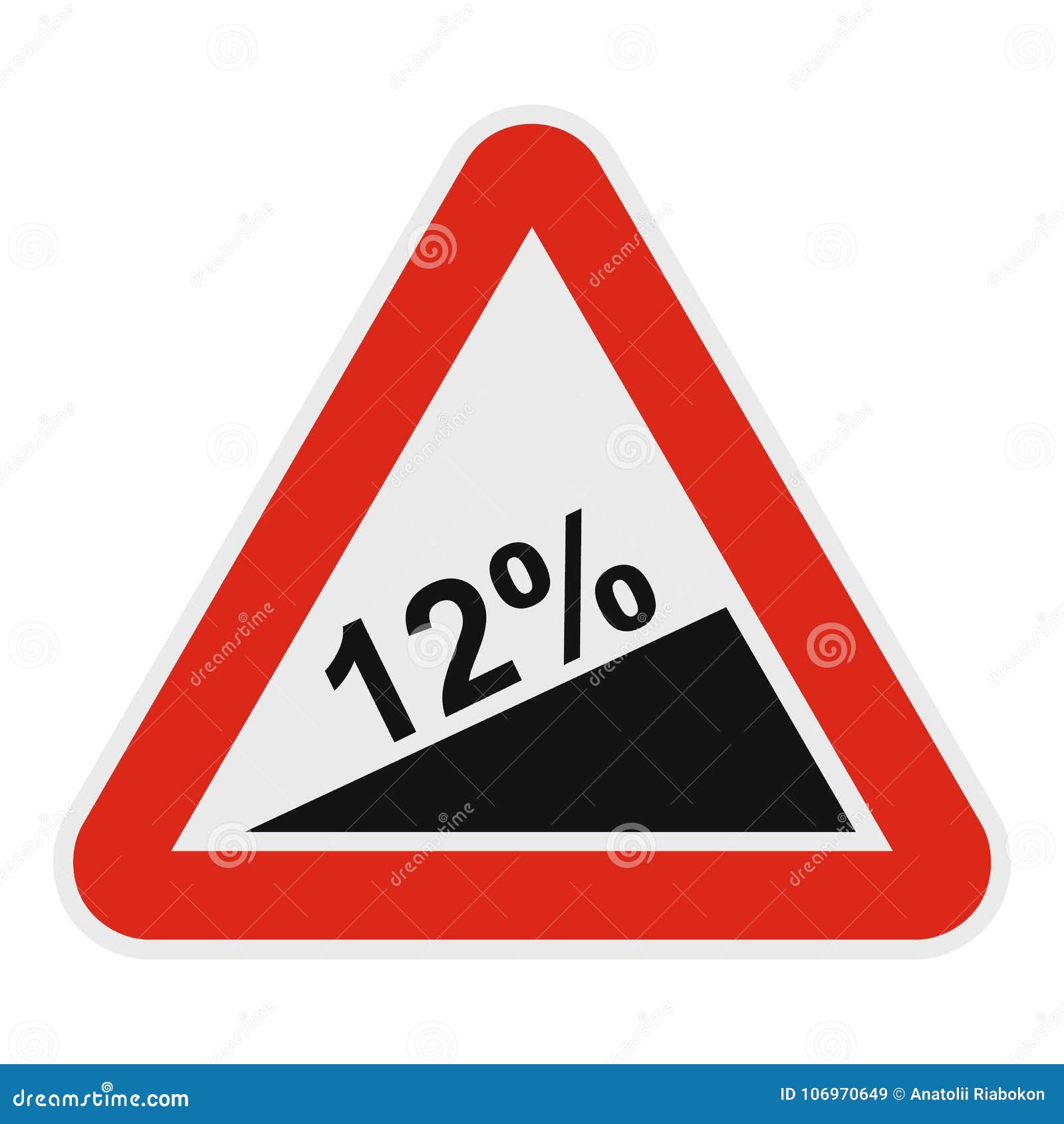 Steep Climb Or Steep Slope Sign Vector Royalty-Free Stock Photography ...