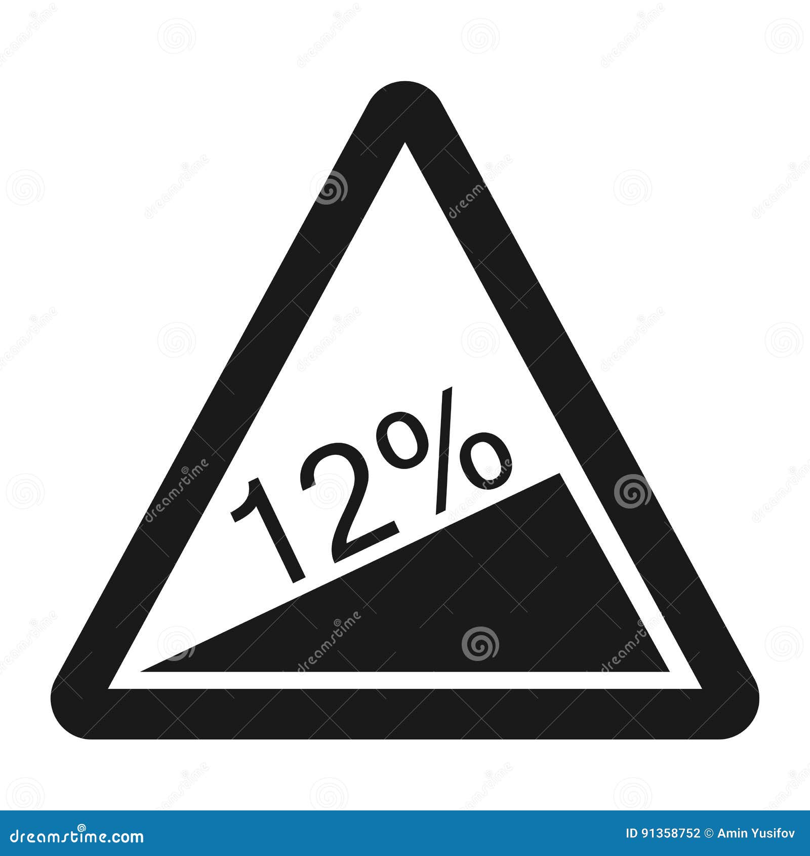 Steep Climb Or Steep Slope Sign Vector Royalty-Free Stock Photography ...