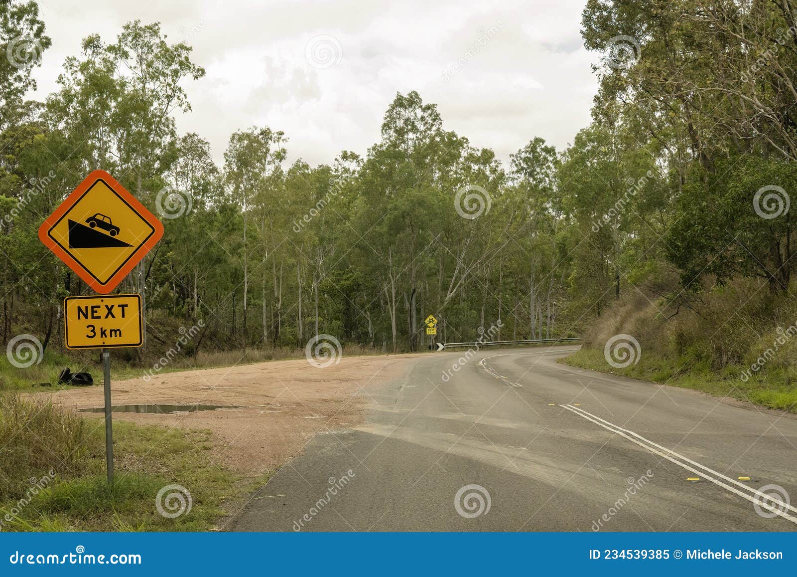 Steep Descent Warning Sign for Drivers Down Mountain Range Stock Image ... Steep Descent Warning Sign for Drivers Down Mountain Range Stock Image ...