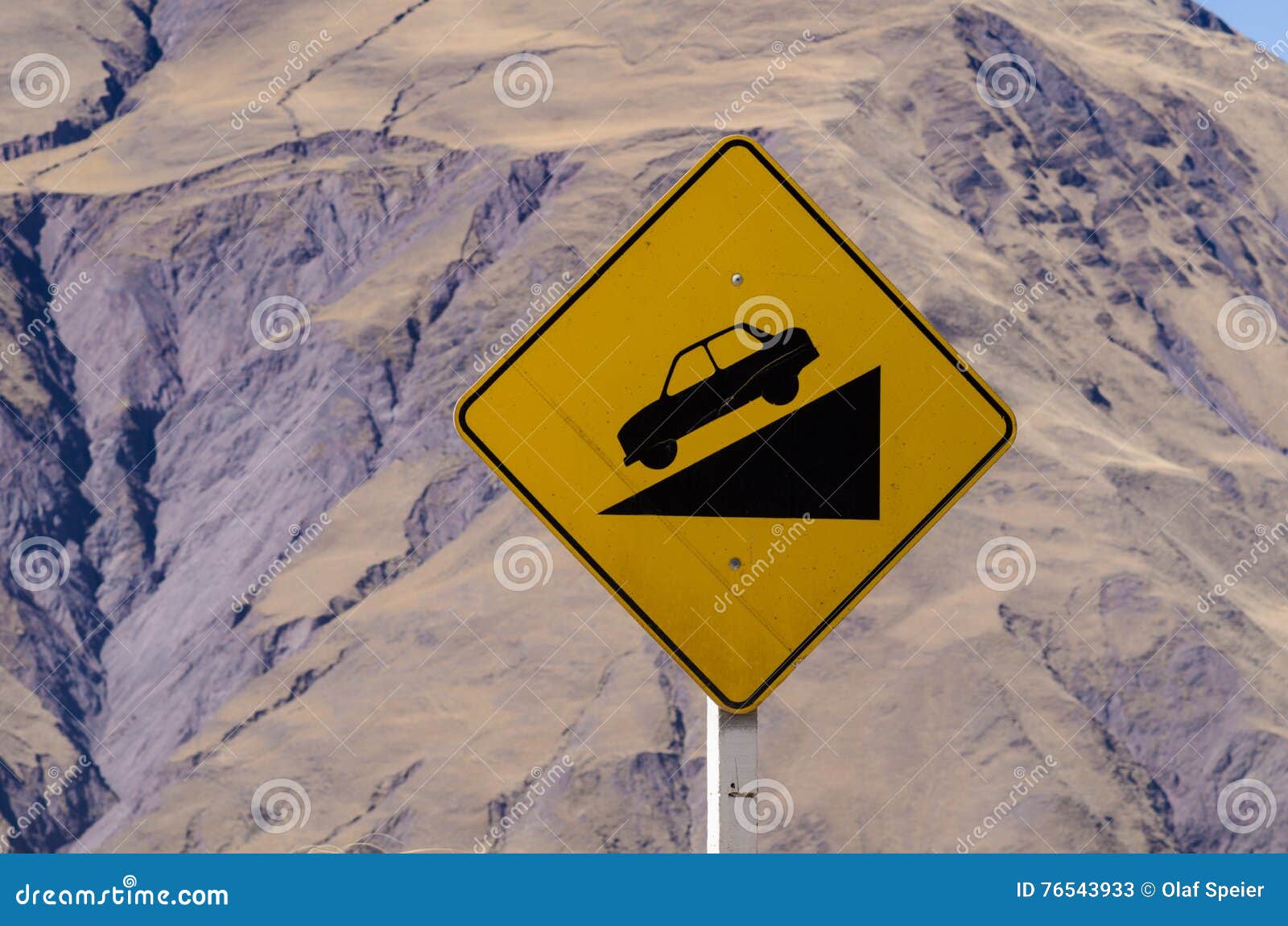 Steep descent stock image. Image of america, sign, ridge - 76543933