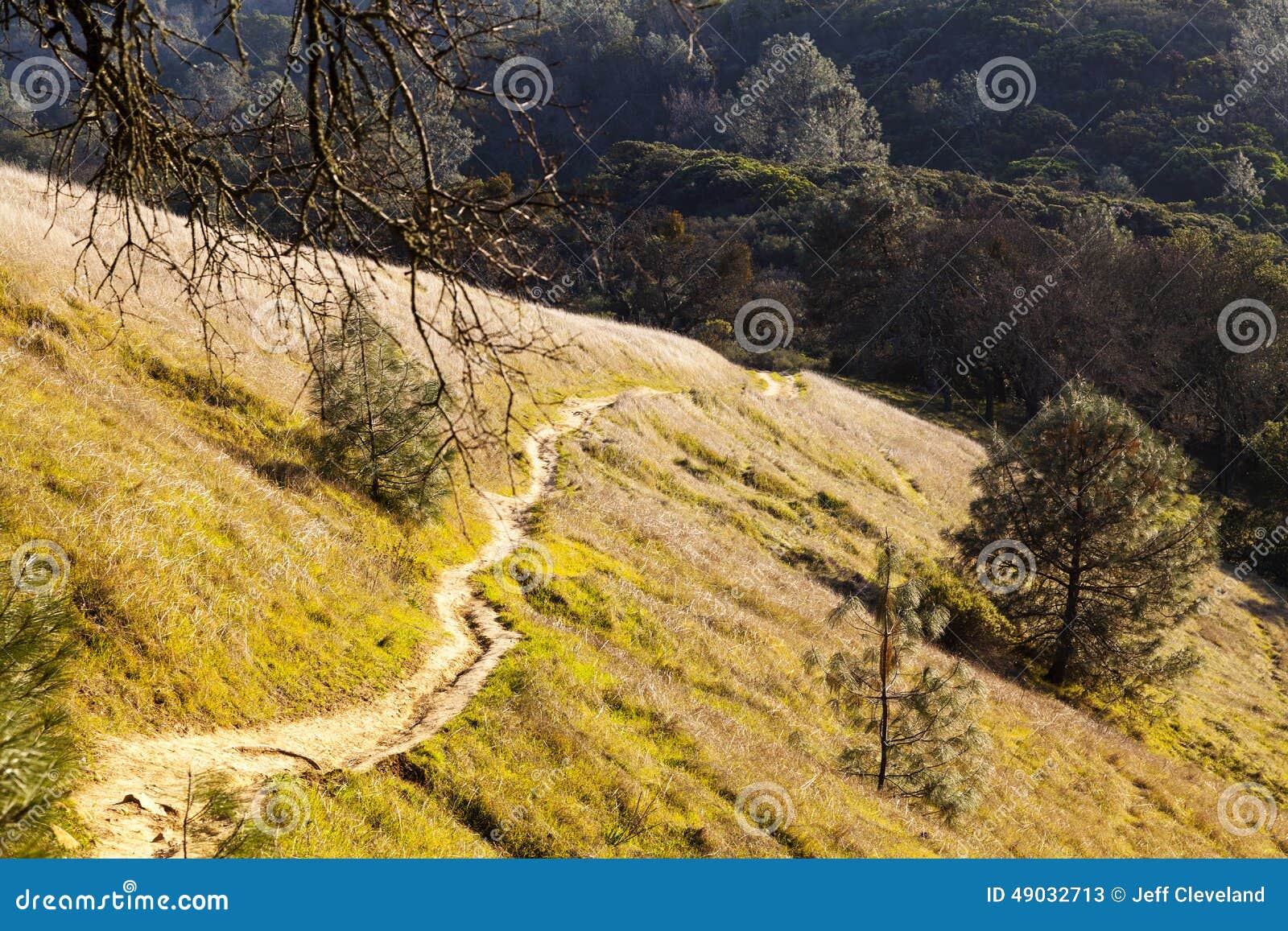 Steep Dirt Path Up Hill Side Mount Diablo California Stock Image ...