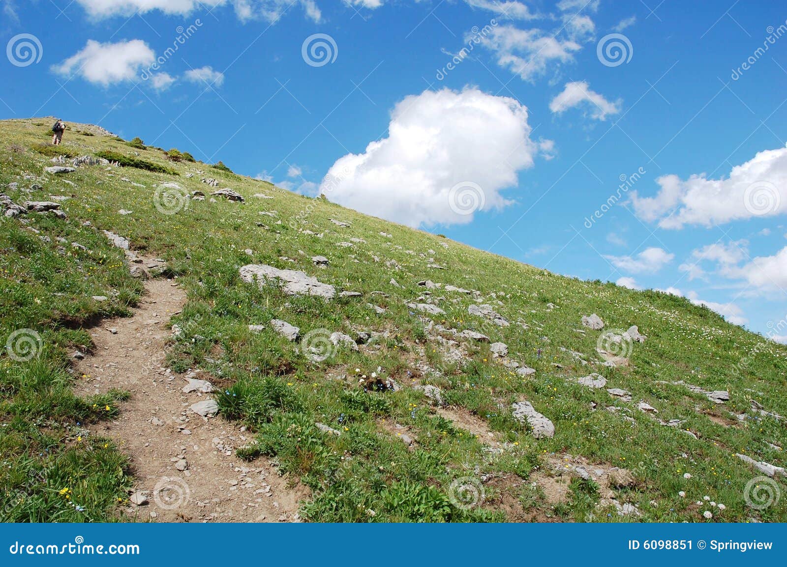 Steep hiking trail stock image. Image of blue, high, challenging - 6098851