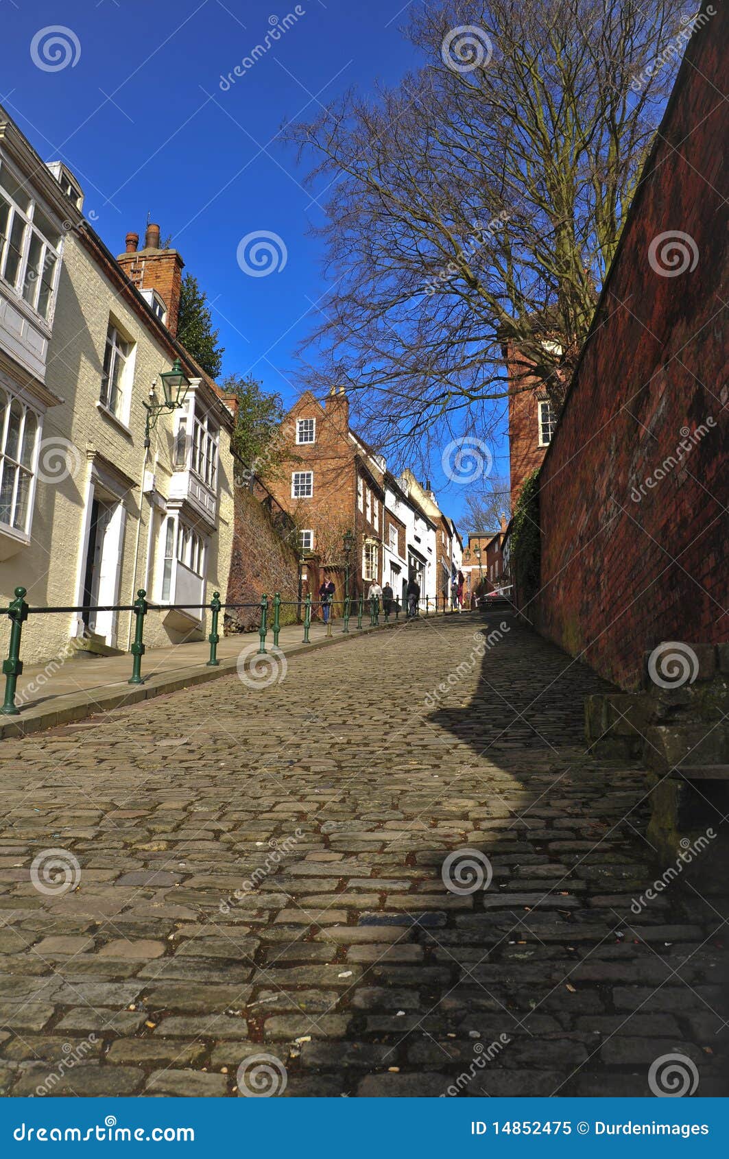 Steep Hill Lincoln stock image. Image of pedestrians - 14852475