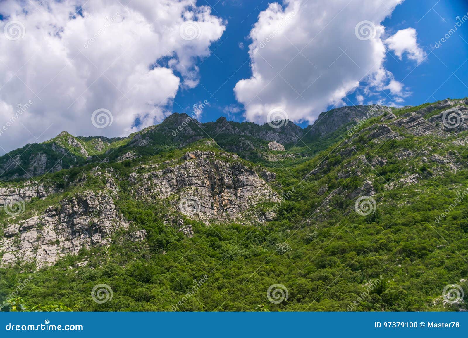 Steep Mountain Slopes in the Canyons Along the River Stock Photo ...