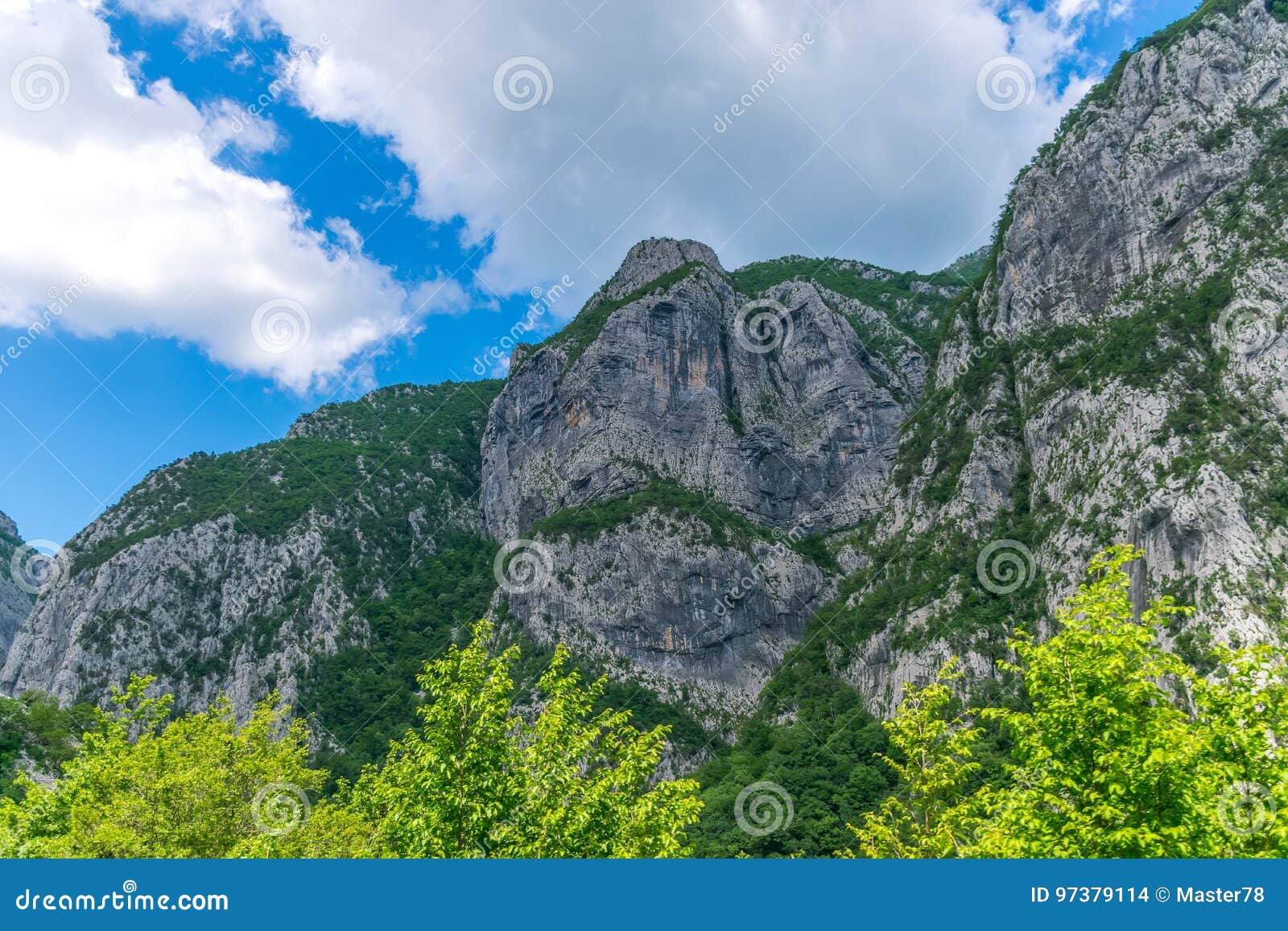 Steep Mountain Slopes in the Canyons Along the River Stock Photo ...