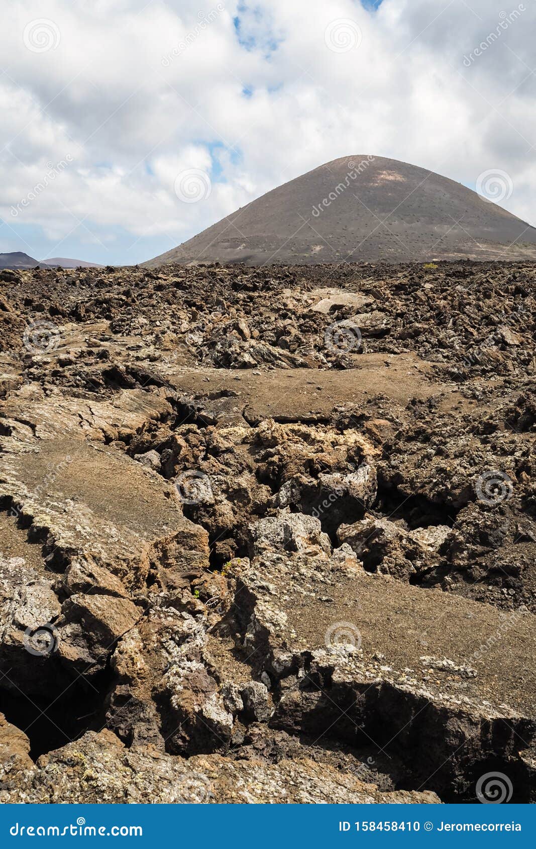 Steep Path at the Foot of a Volcano in Lanzarote Stock Photo - Image of ...
