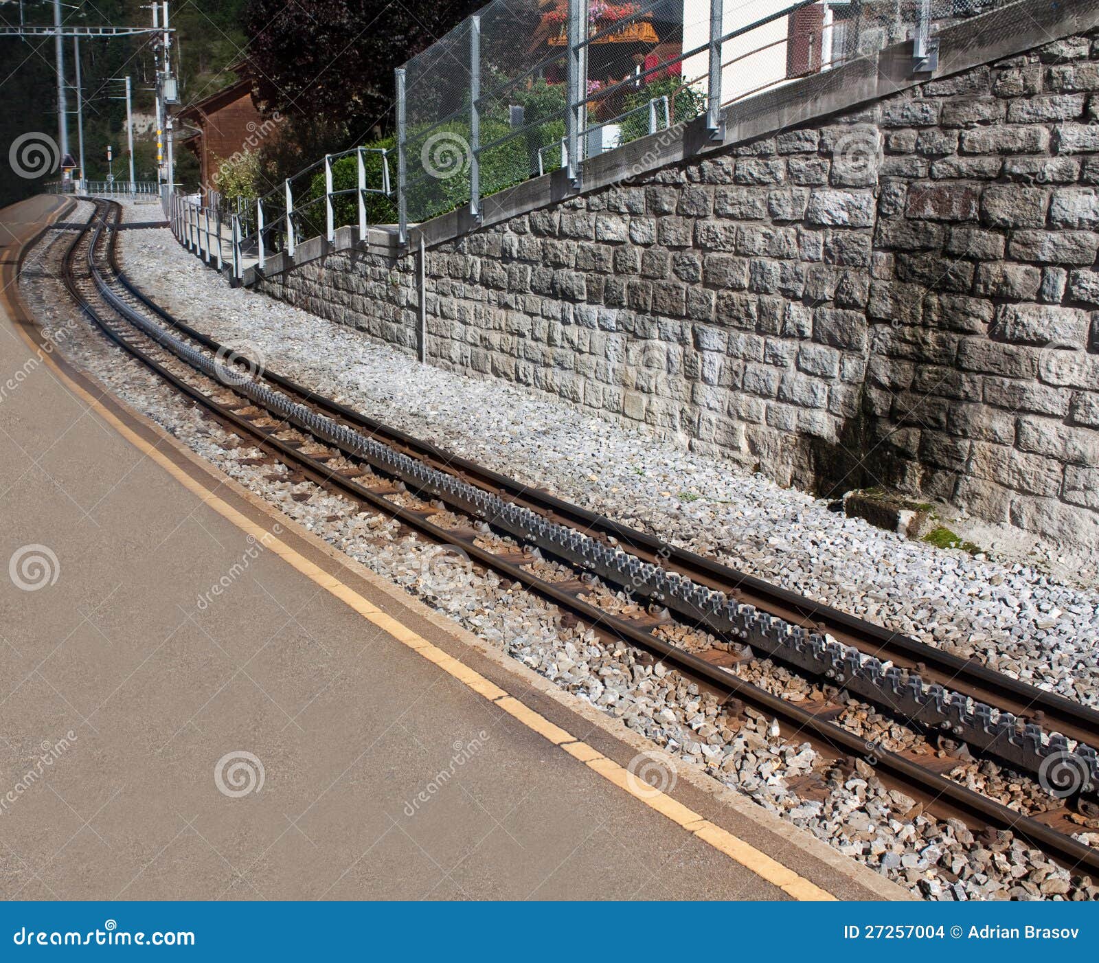 Steep railway track stock photo. Image of power, train - 27257004