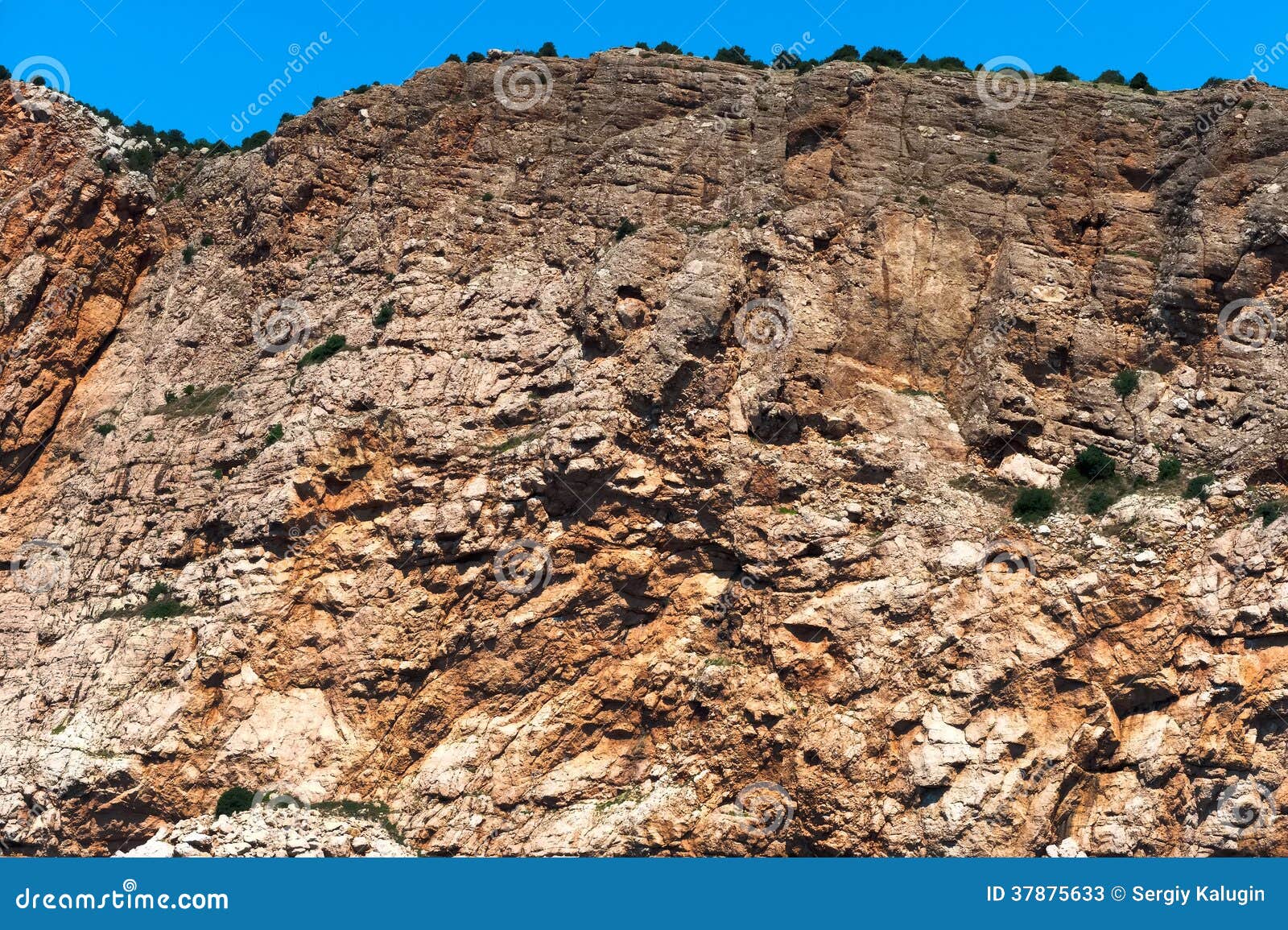 The Steep Rock in the Crimea Stock Image - Image of break, textured ...