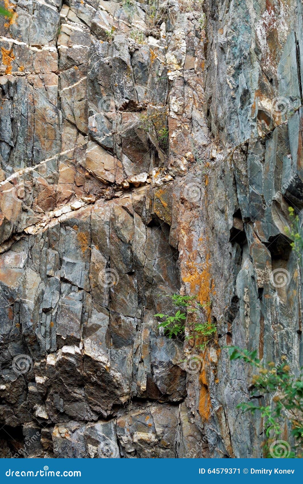 Steep Rock with Valuable Minerals Stock Image - Image of marble ...