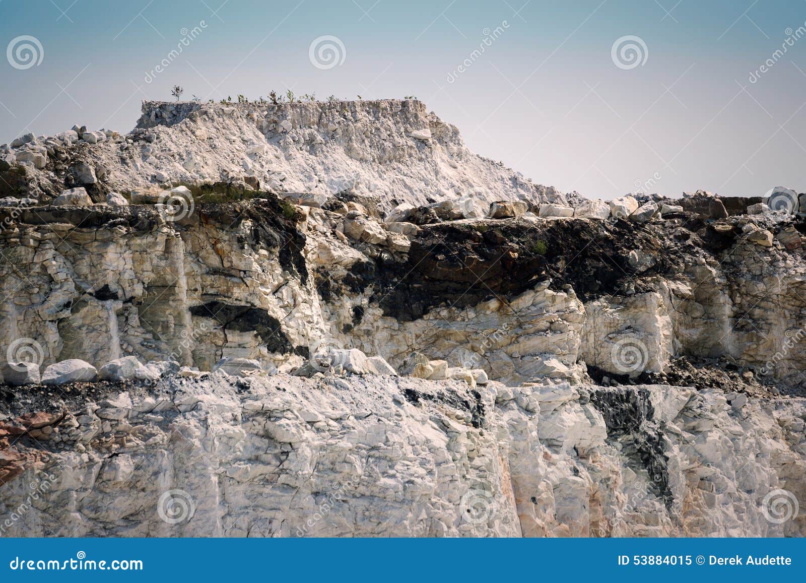 Steep Rocky Cliffs in an Open Pit Marble Mine Stock Image - Image of ...