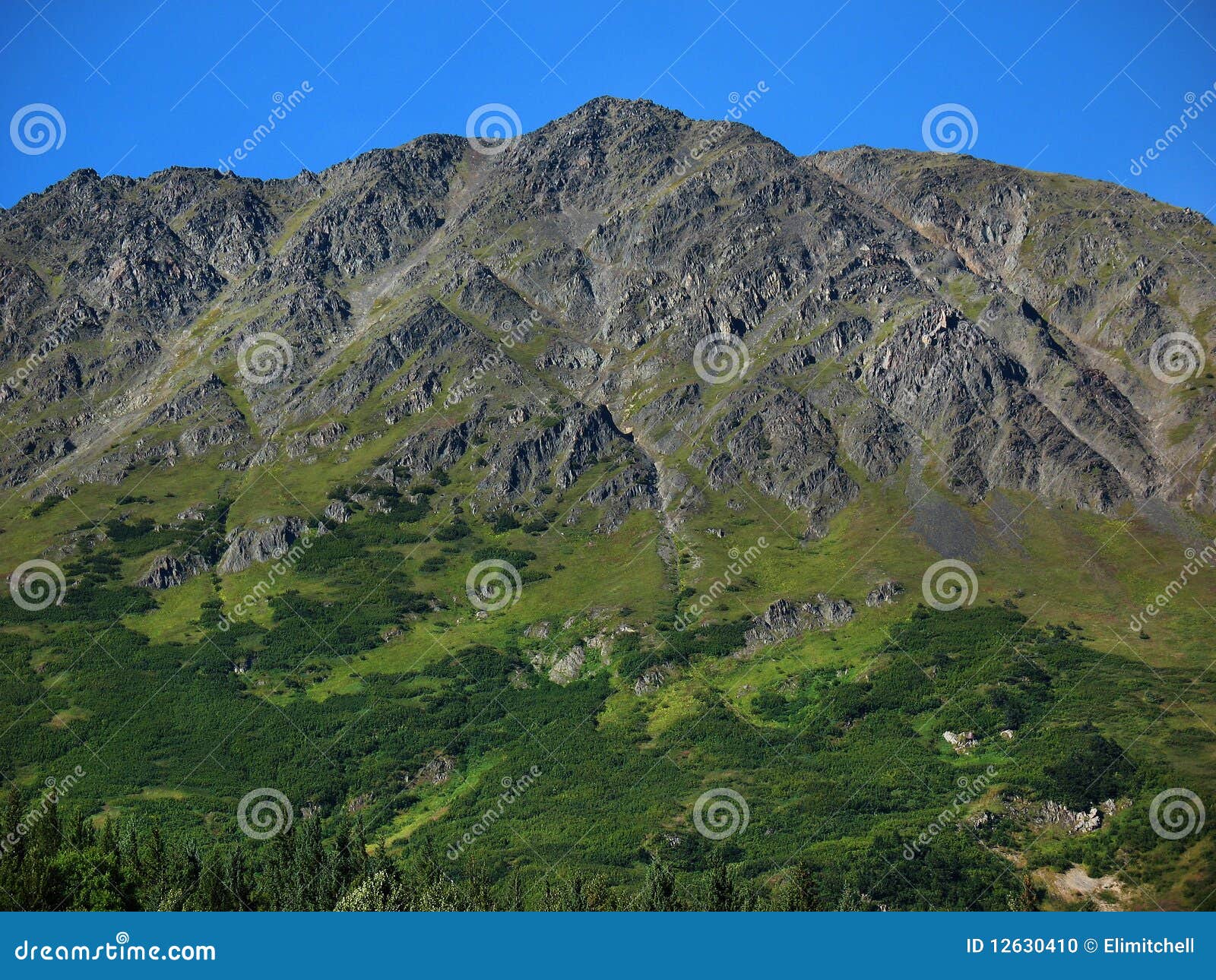Steep Rugged Mountain on the Kenai Peninsula Stock Photo - Image of ...