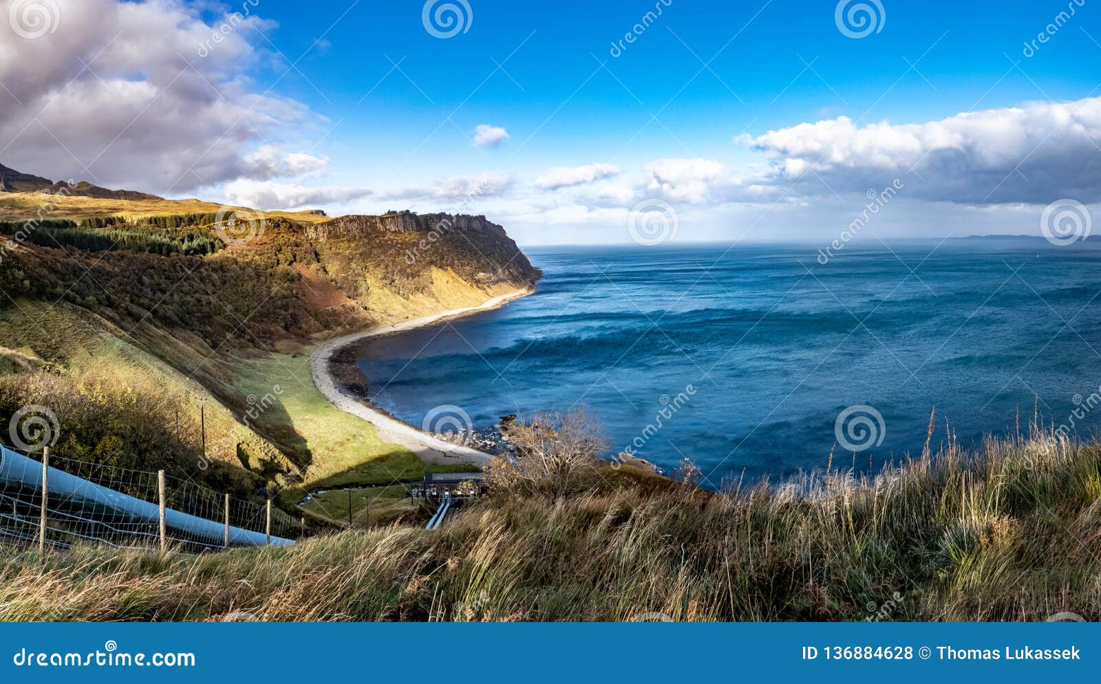 Steep Sea Cliffs at Bearreraig Bay - Isle of Skye , Scotland Stock ...