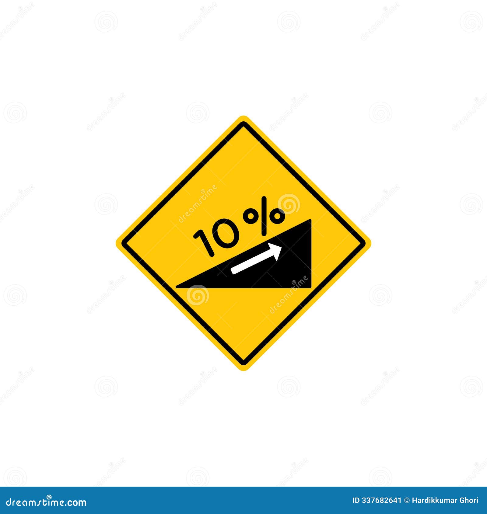 Steep Slope Ahead Sign. Steep Slope Road Vector Symbol Stock ...