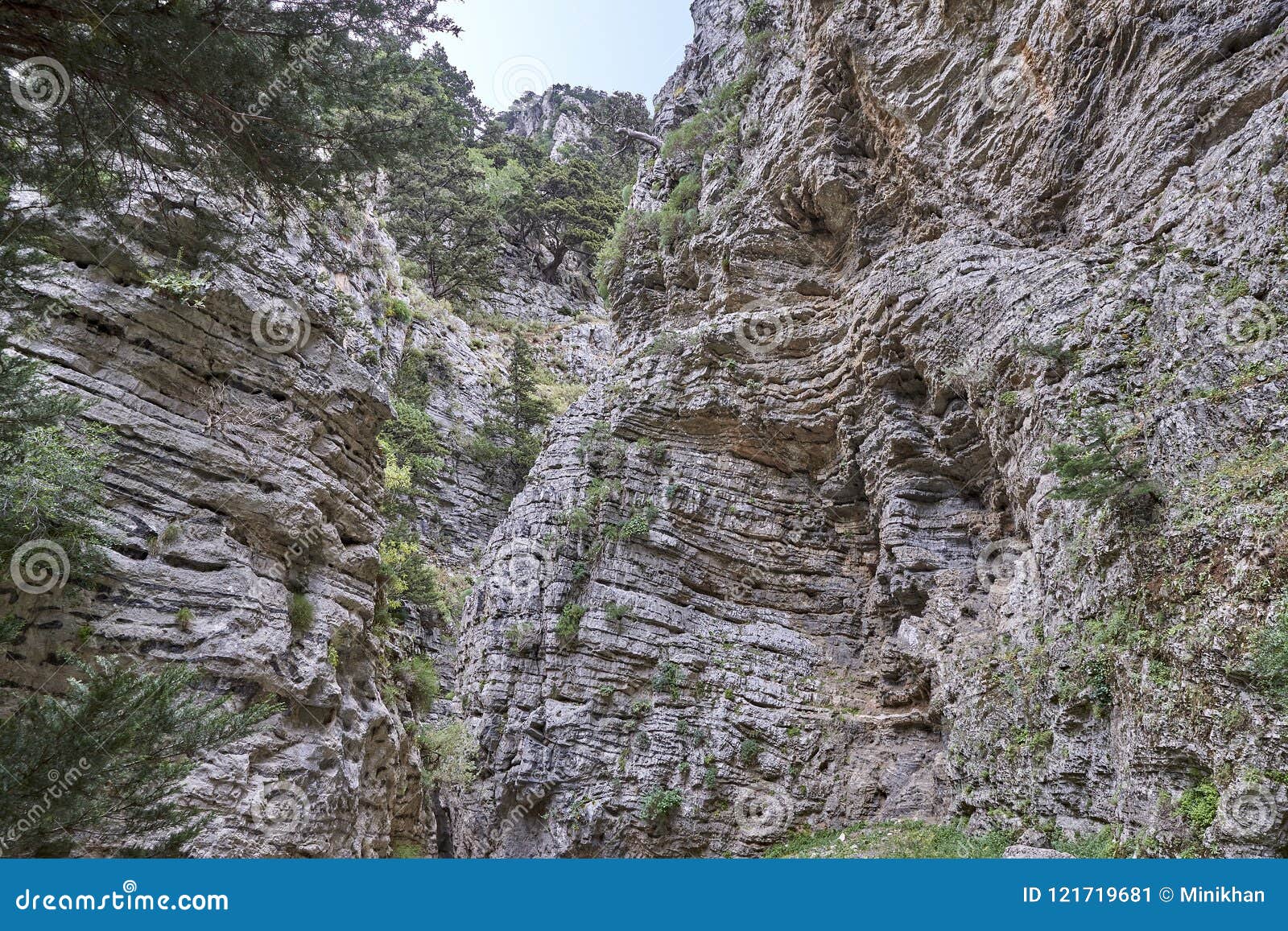 Greece. Crete. the Imbros Gorge Stock Image - Image of rocks, mountain ...