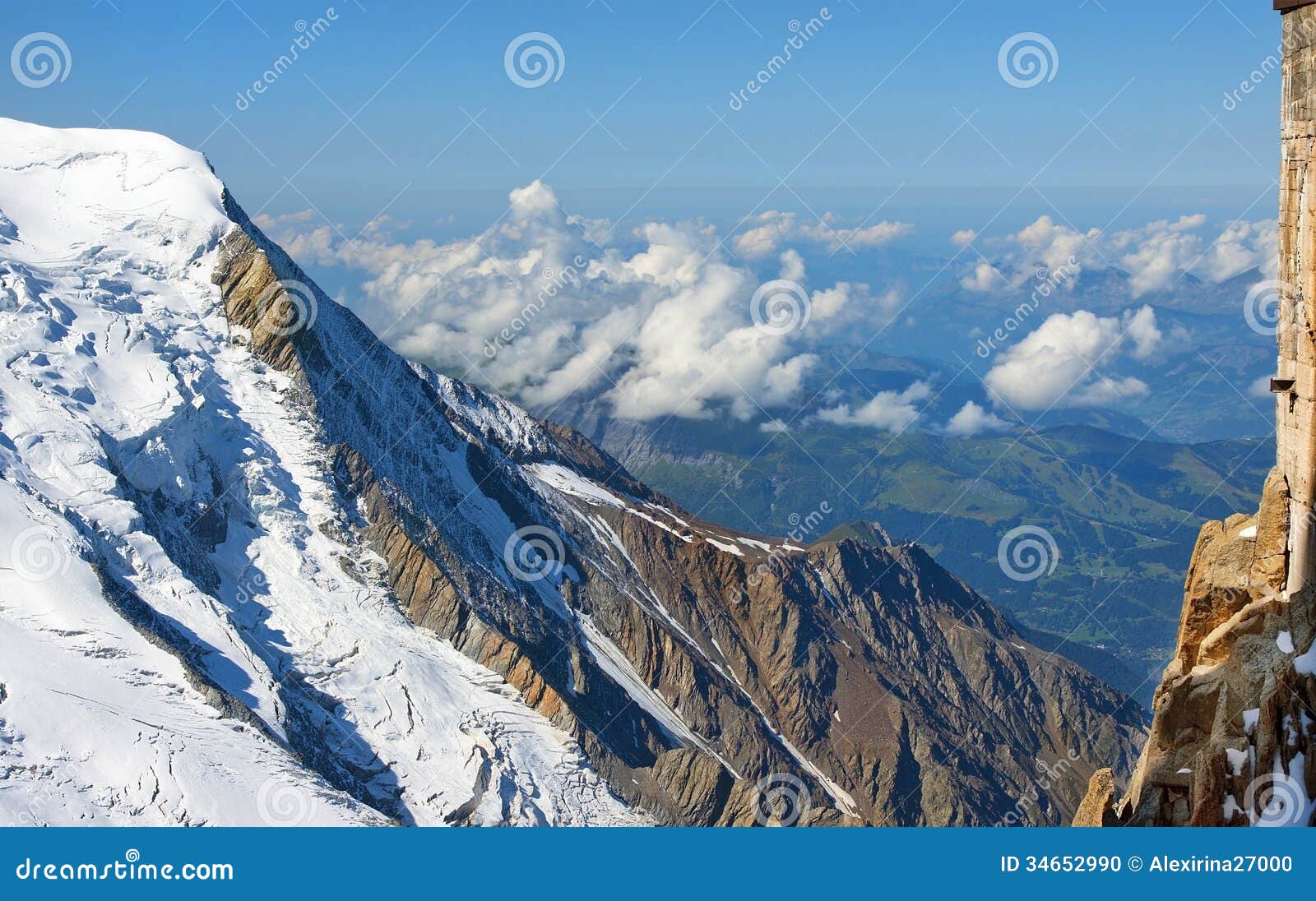 Steep Snowy Cliffs Swiss Alps Stock Photo - Image of landscape, swiss ...