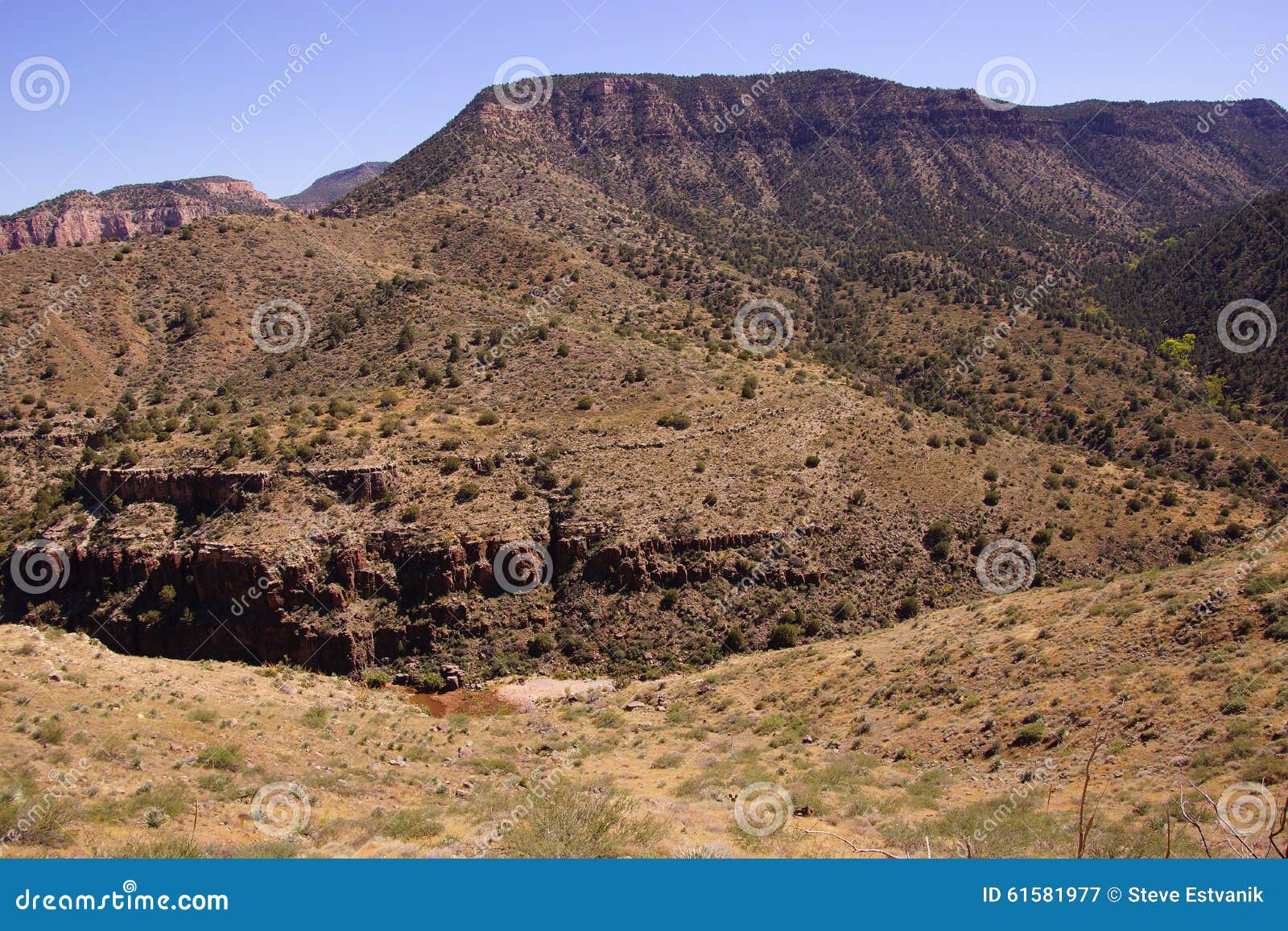 Steep Valley of Salt River Canyon Stock Image - Image of river, arizona ...