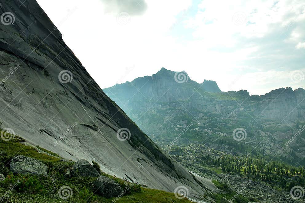 A Steep, almost Vertical Cliff with a Smooth Surface Against the ...