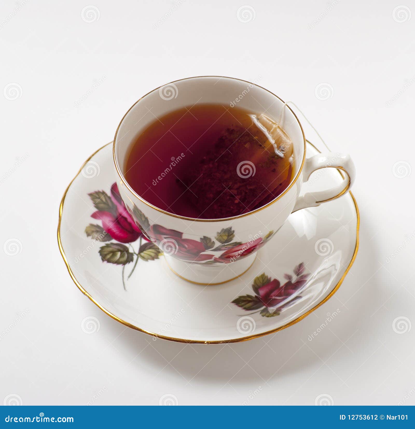 Steeping Tea in Cup stock photo. Image of string, white - 12753612