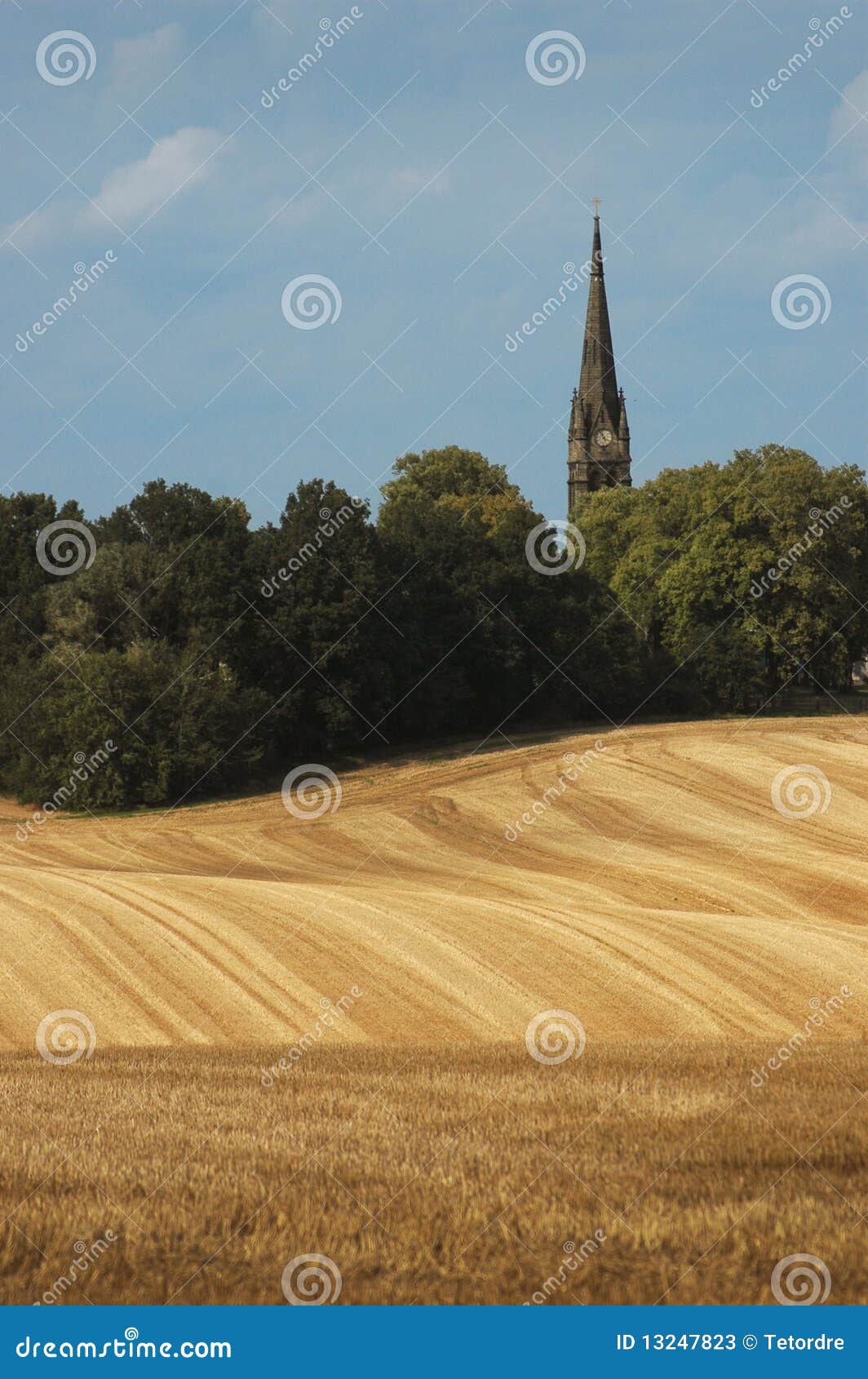 The steeple stock image. Image of forest, village, hills - 13247823