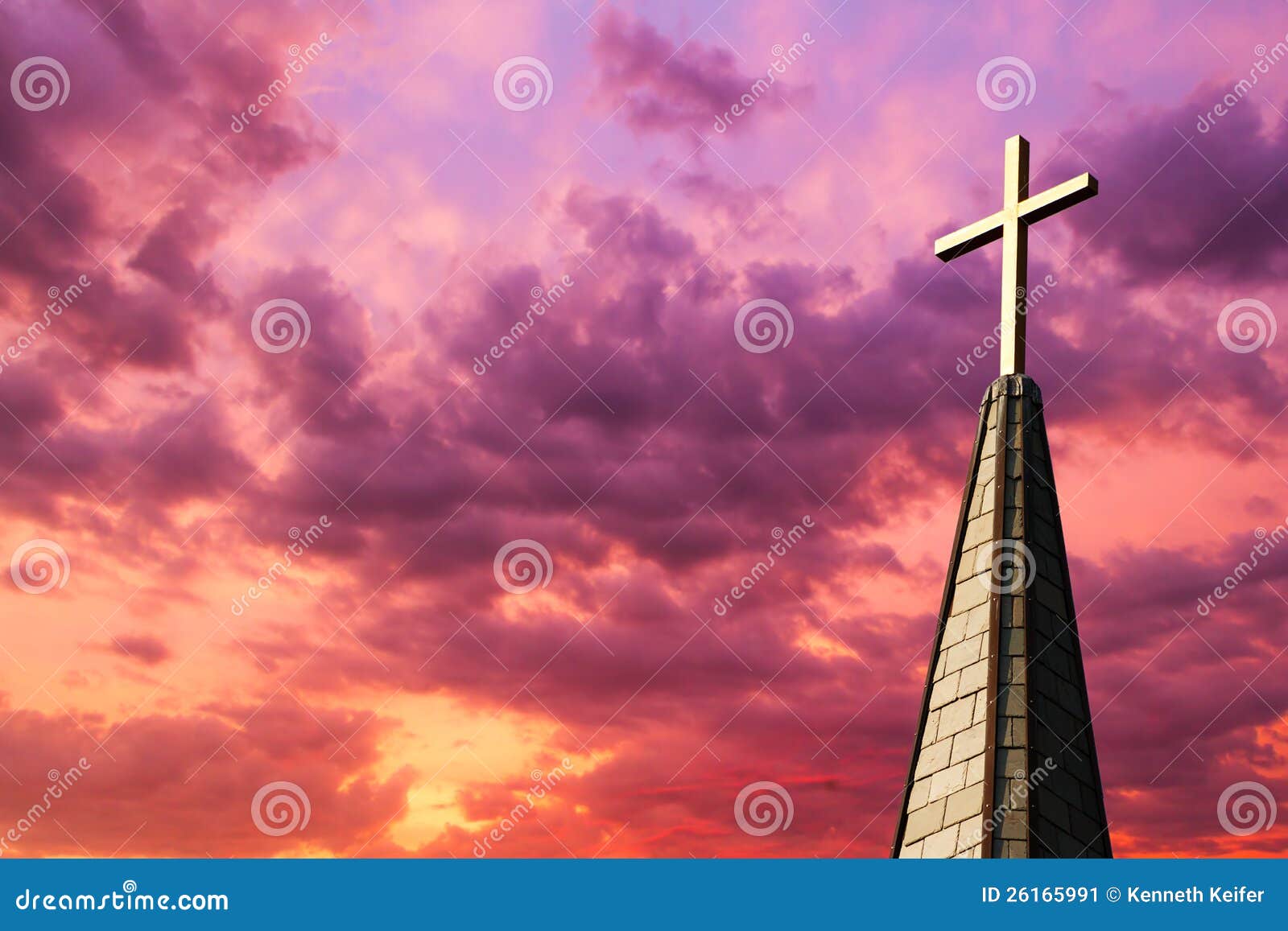 Steeple Cross at Sunset stock image. Image of purple - 26165991