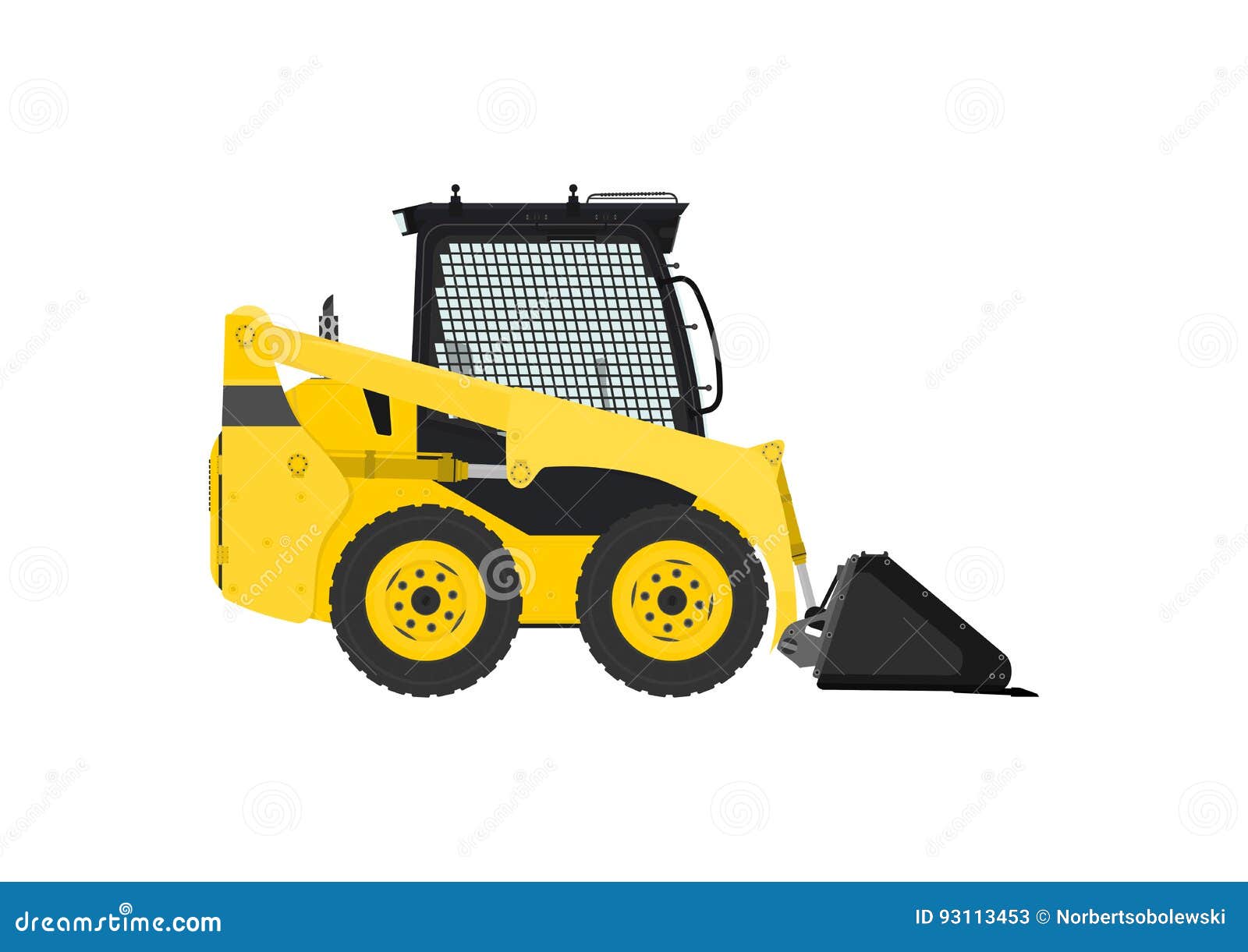 Steer loader. stock vector. Illustration of scoop, mini - 93113453