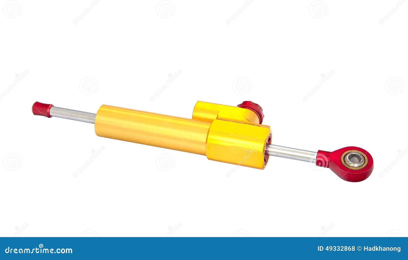 Steering Damper or Steering Stabilizer Isolated on White Stock Photo ...