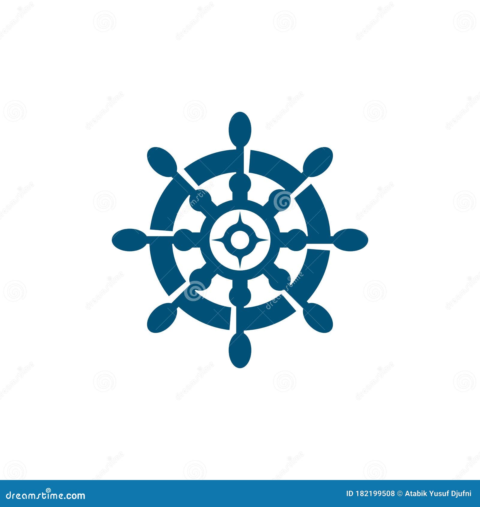 Steering Ship Wheels And Anchors Icons. Naval Navigation Vector Signs ...