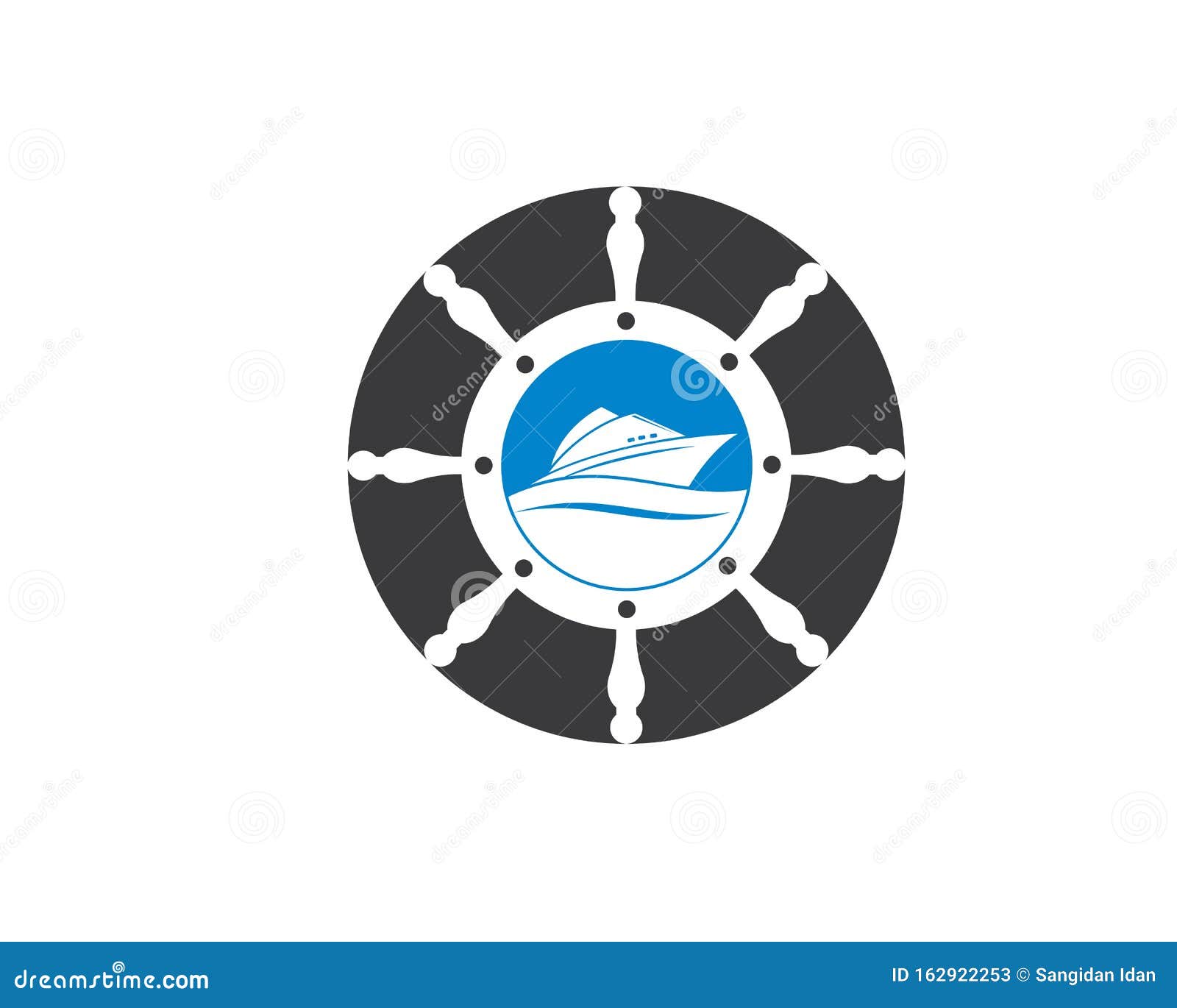 Steering Ship Wheels And Anchors Icons. Naval Navigation Vector Signs ...