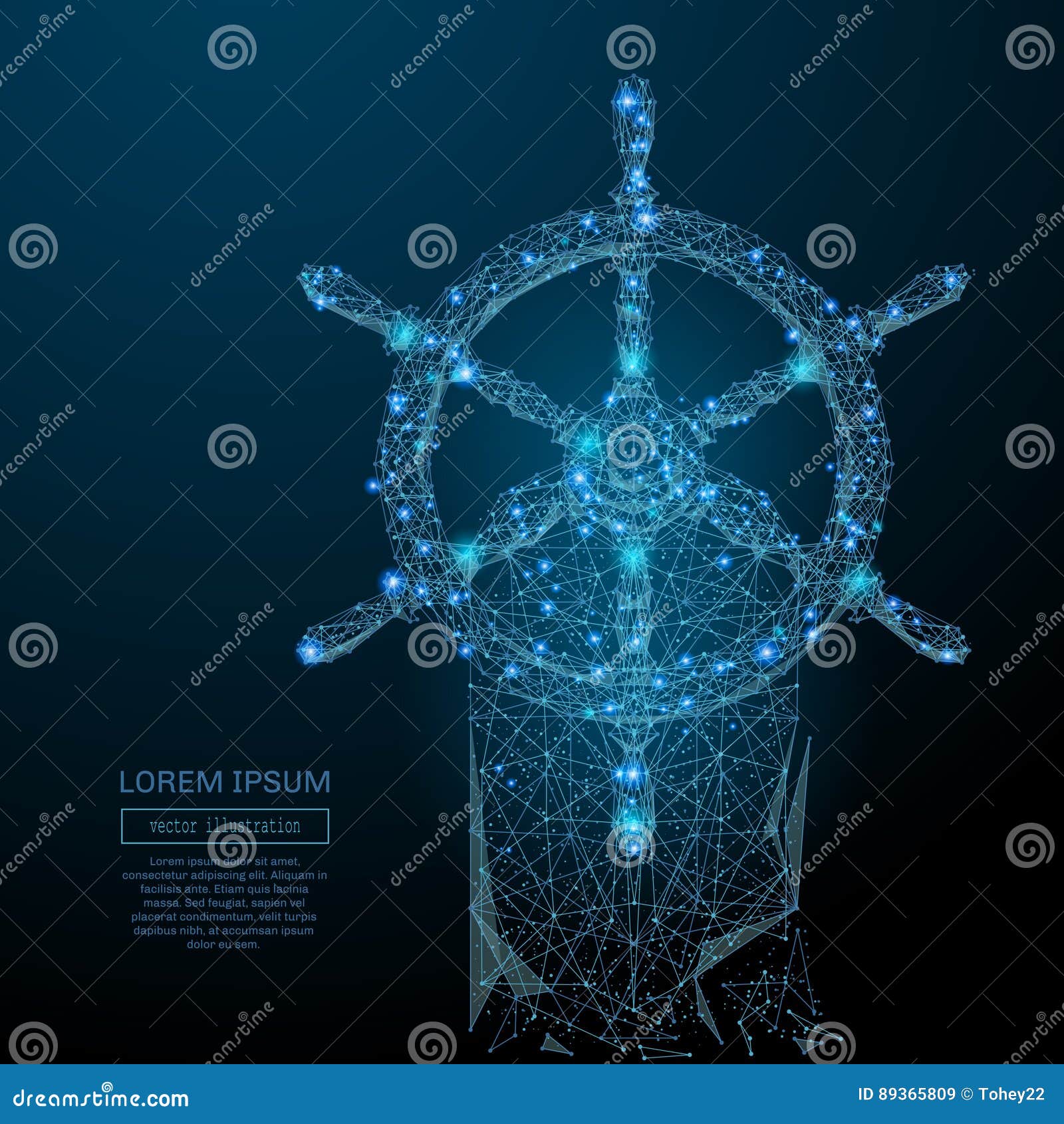 Abstract Sea And Ship Vector Background. Pictured Paper Boat Swings On ...