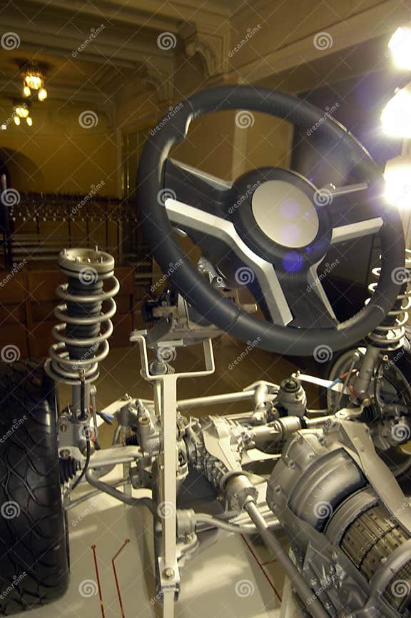 Steering and Steering Wheel of a Car Stock Photo - Image of ...