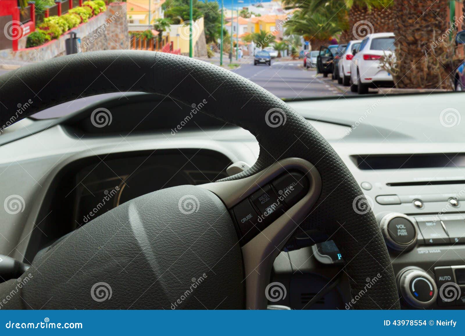 Steering wheel stock photo. Image of dashboard, panel - 43978554