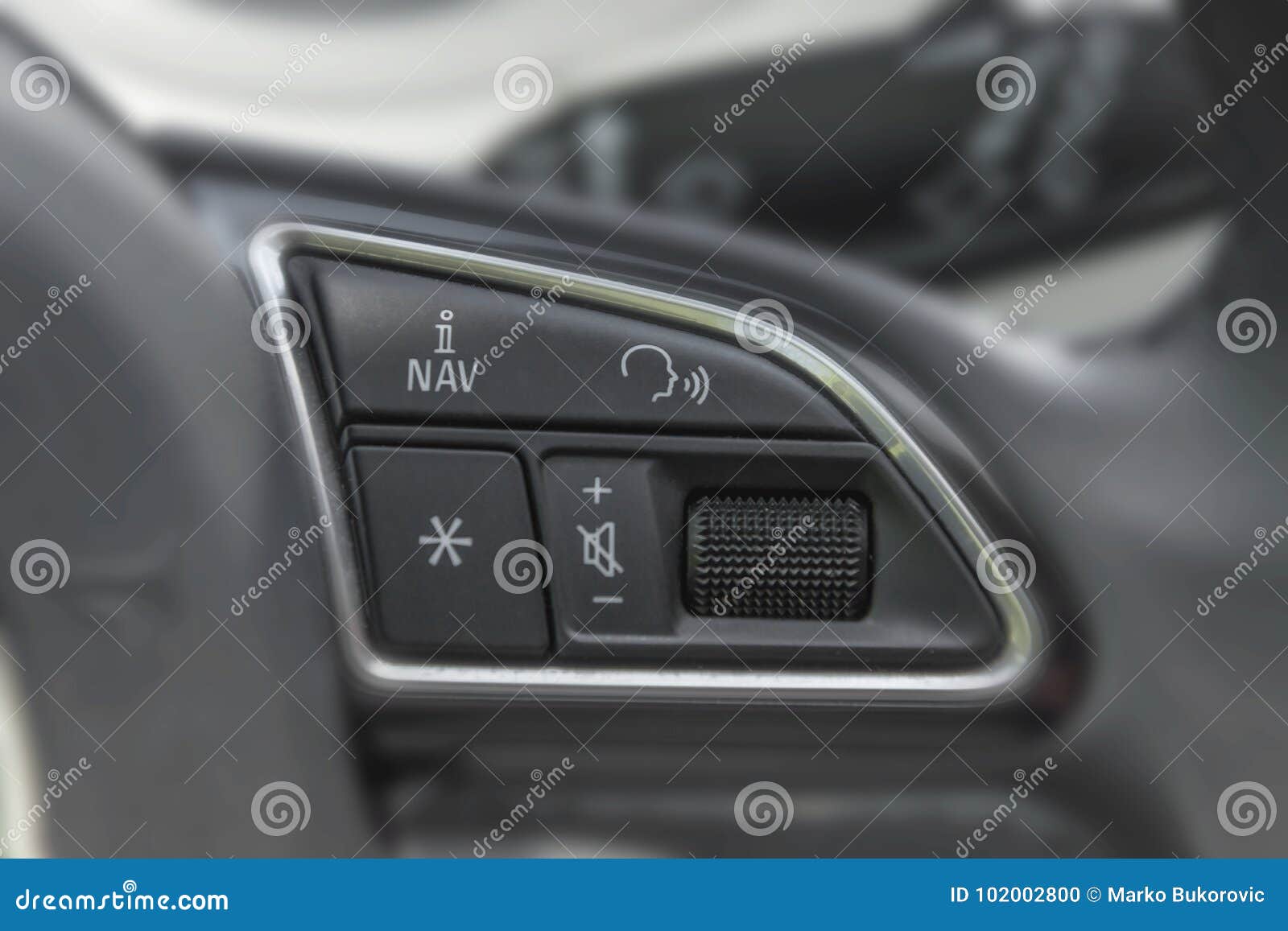 Steering Wheel Commands in Modern Luxurious Car Stock Photo - Image of ...