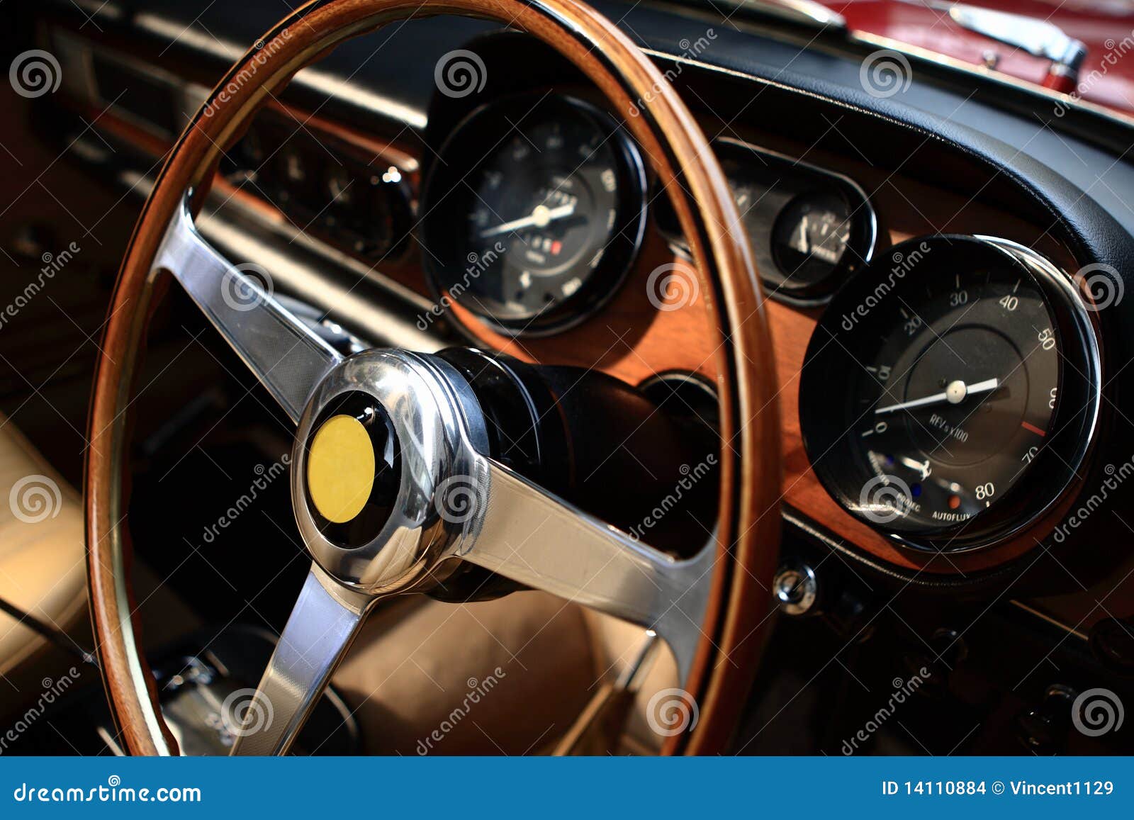 Steering Wheel and Control Panel Stock Photo - Image of automobile ...