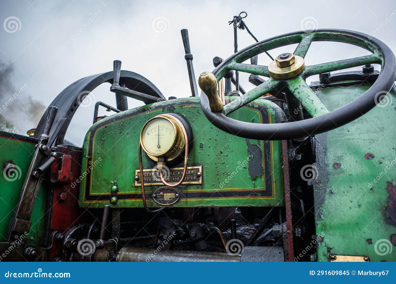 Traction Engine Controls stock image. Image of equipment - 291609845