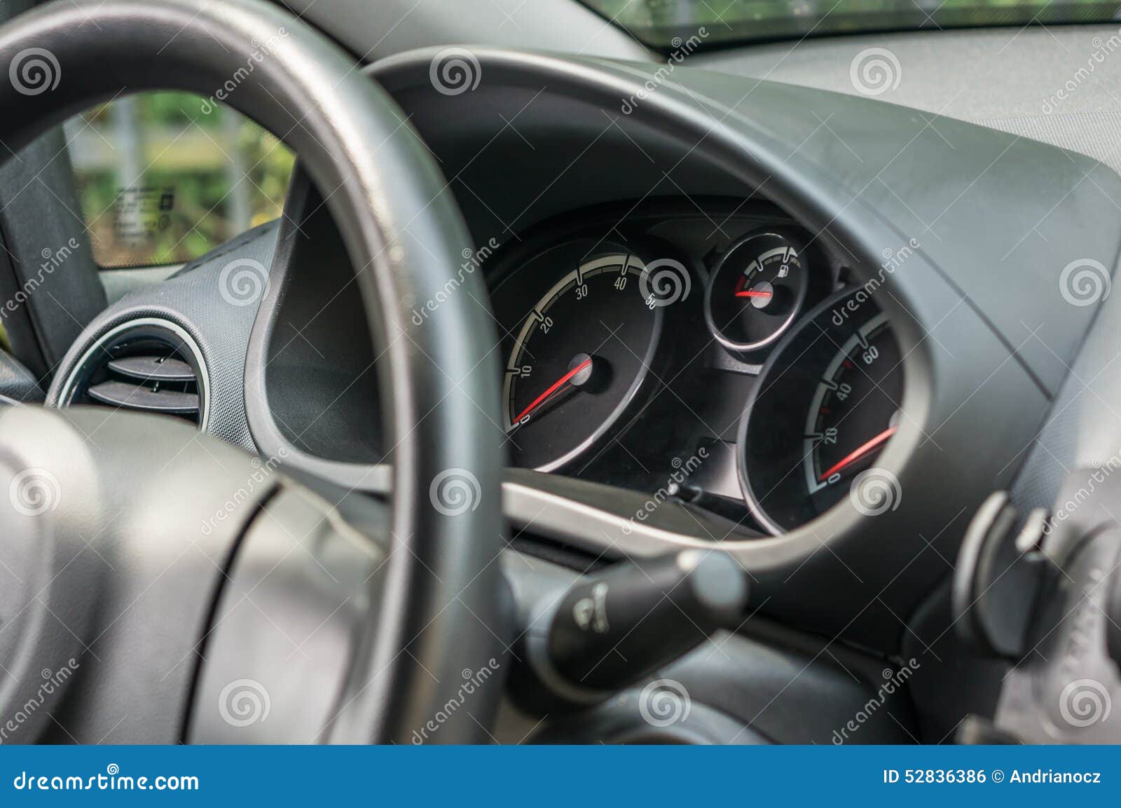 Steering Wheel and Dashboard Stock Photo - Image of interior ...