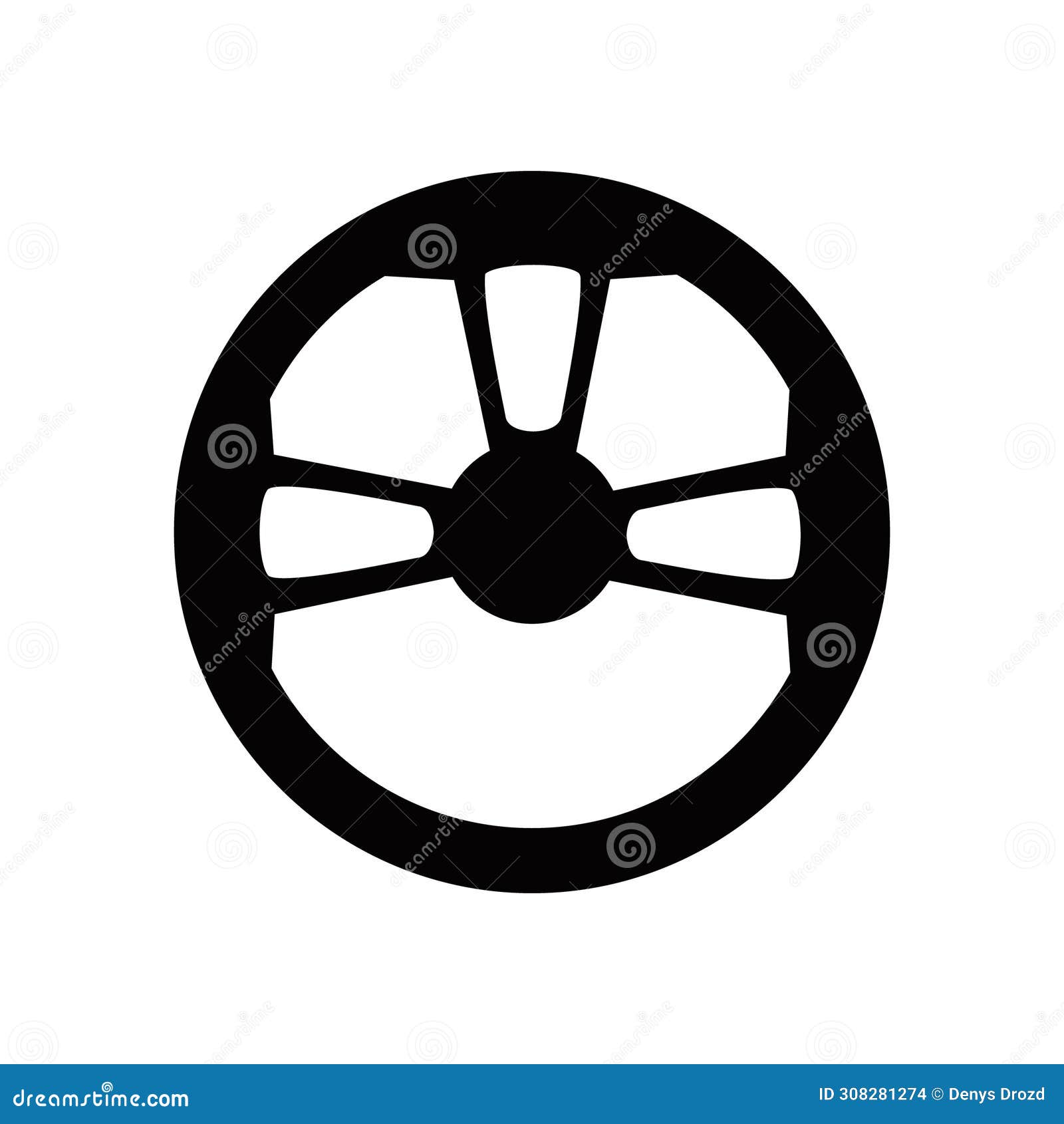 Steering Wheel Icon Vector. Machine Control Illustration Sign. Steer ...