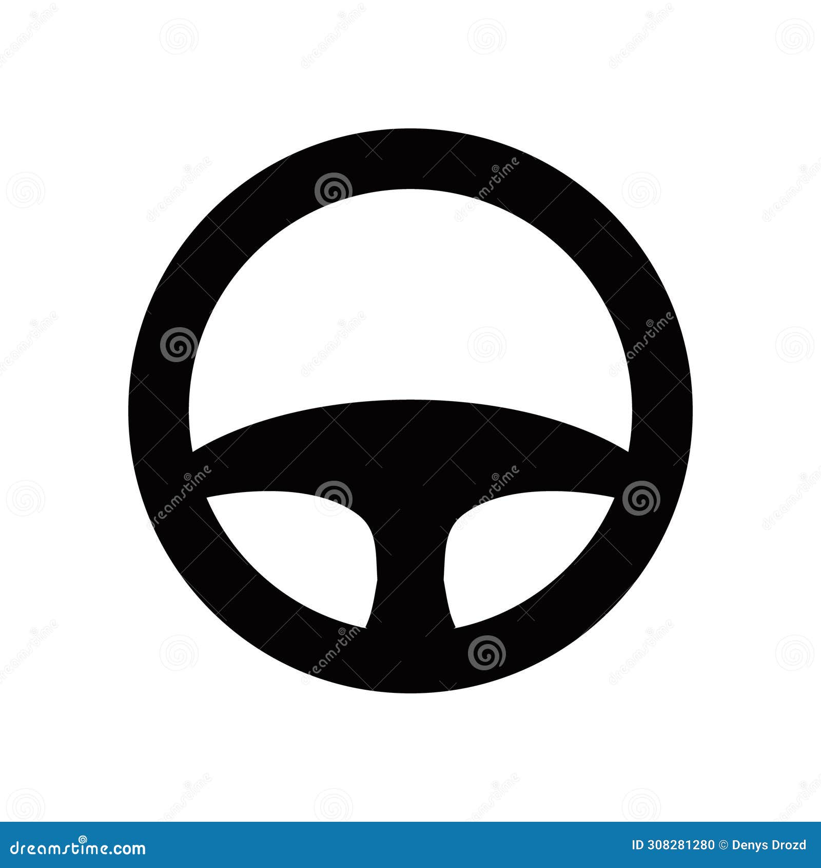 Steering Wheel Icon Vector. Machine Control Illustration Sign. Steer ...