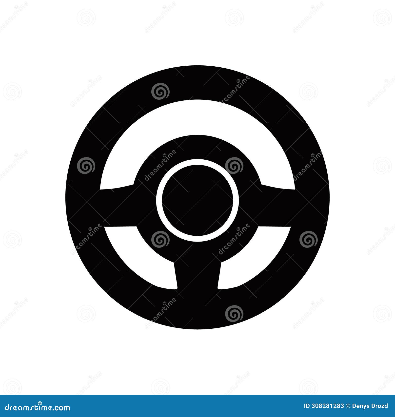 Steering Wheel Icon Vector. Machine Control Illustration Sign. Steer ...