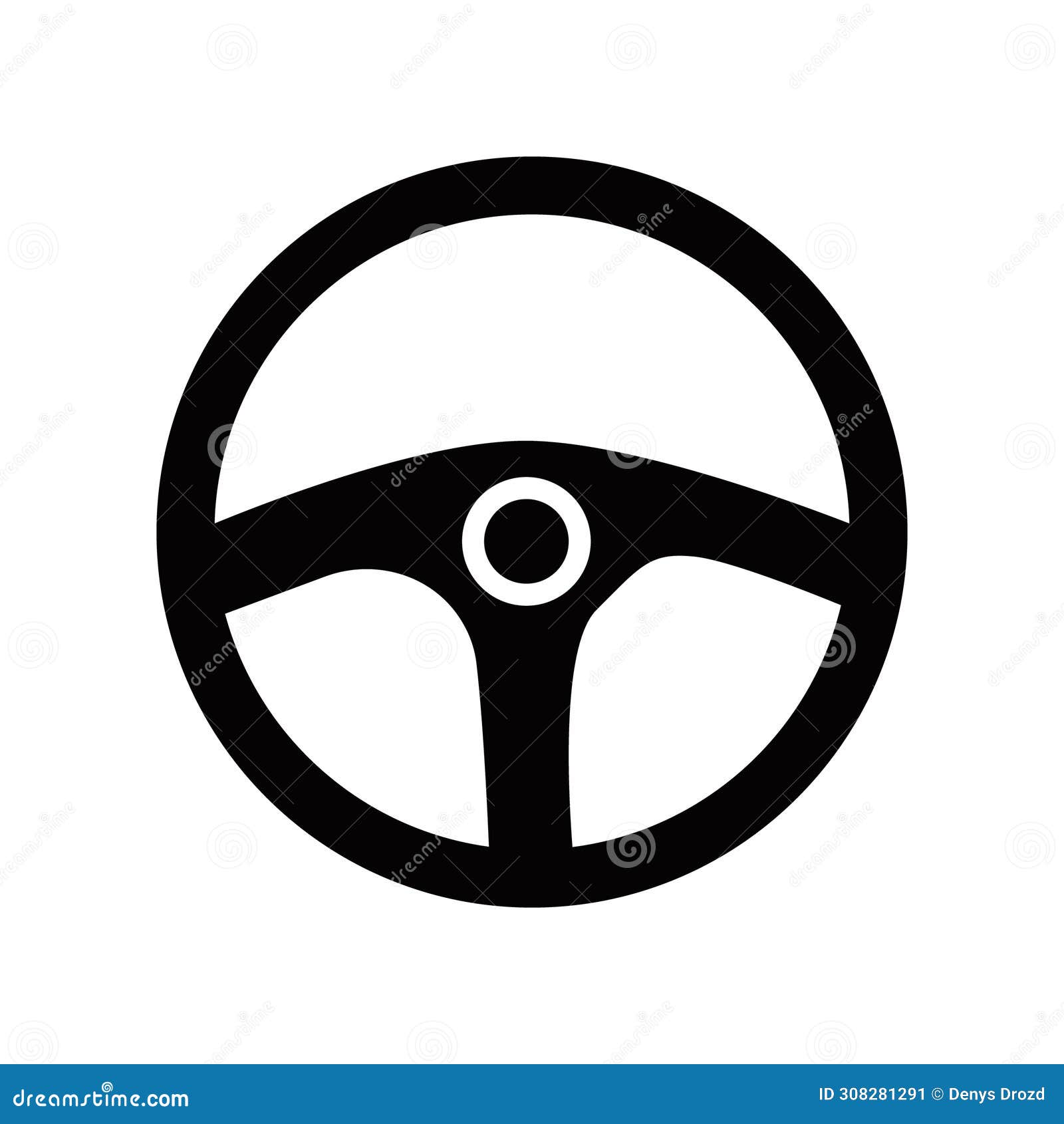 Steering Wheel Icon Vector. Machine Control Illustration Sign. Steer ...