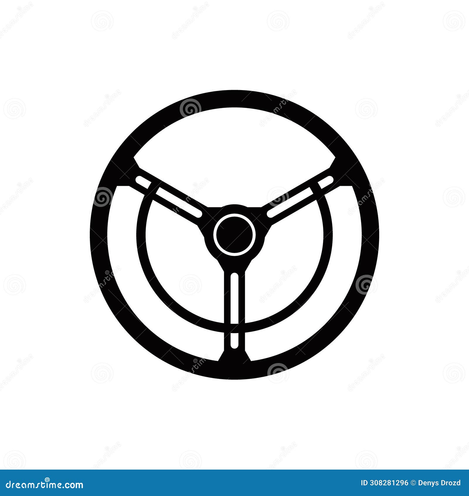 Steering Wheel Icon Vector. Machine Control Illustration Sign. Steer ...