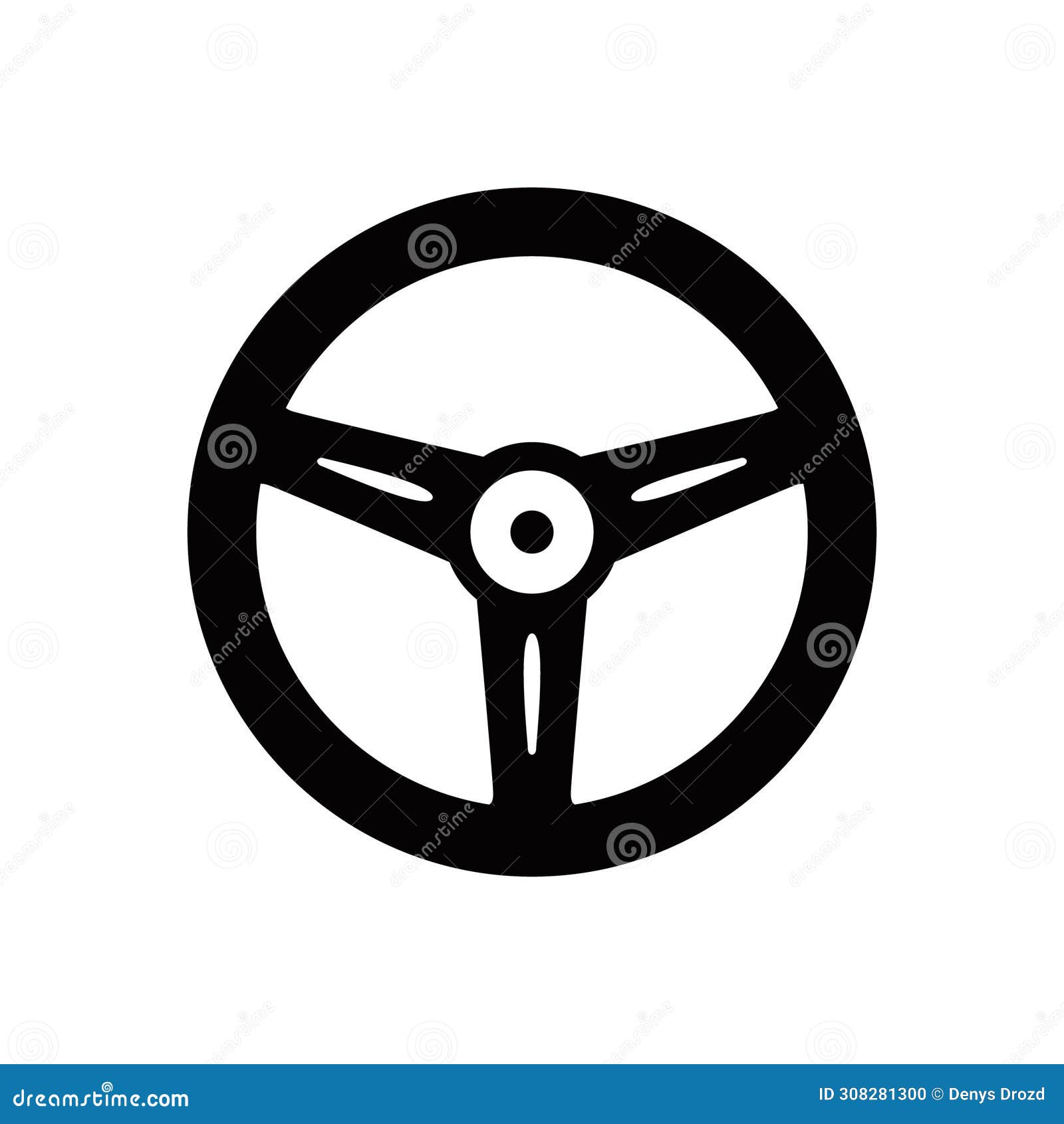 Steering Wheel Icon Vector. Machine Control Illustration Sign. Steer ...