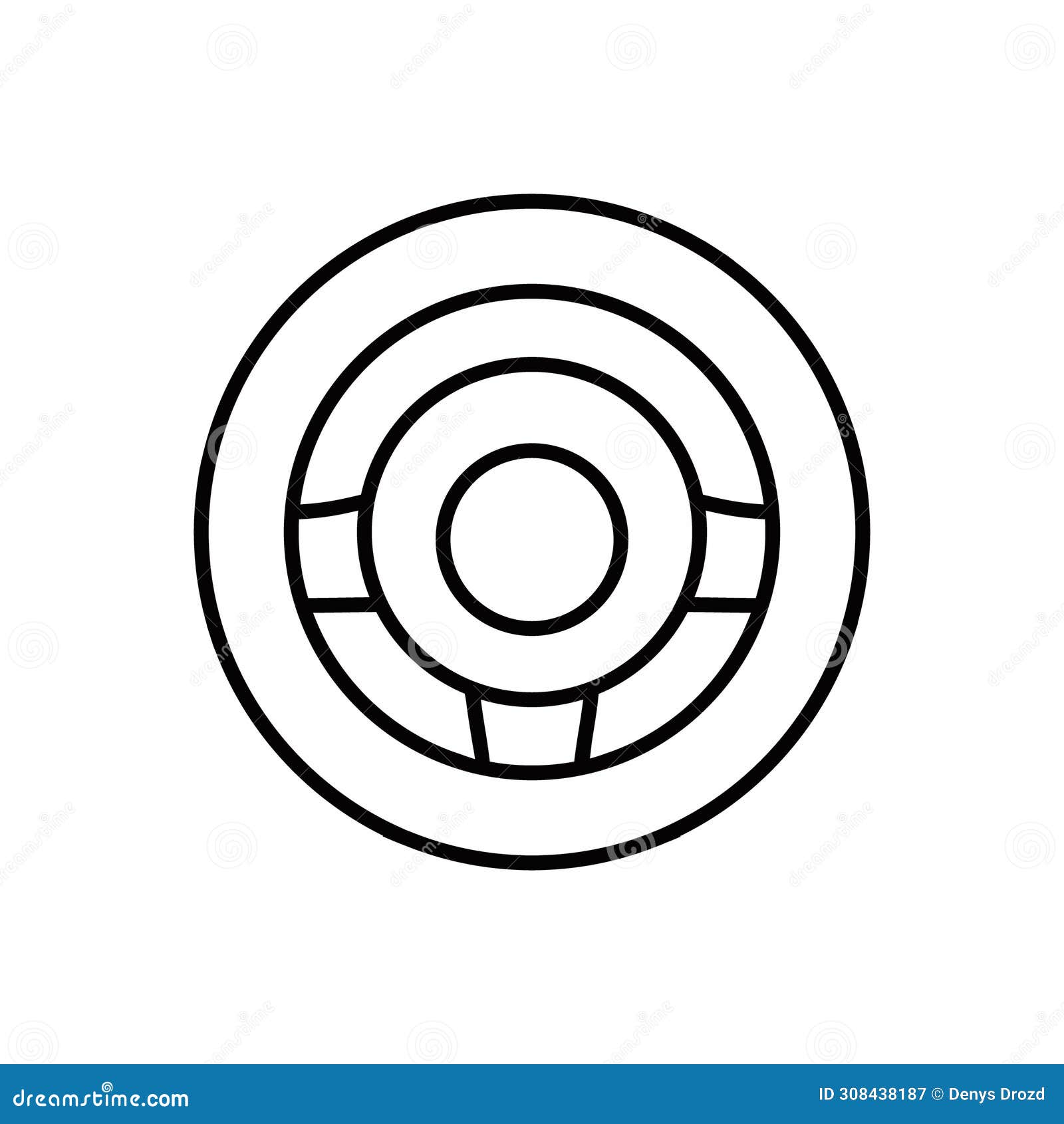 Steering Wheel Icon Vector. Machine Control Illustration Sign. Steer ...