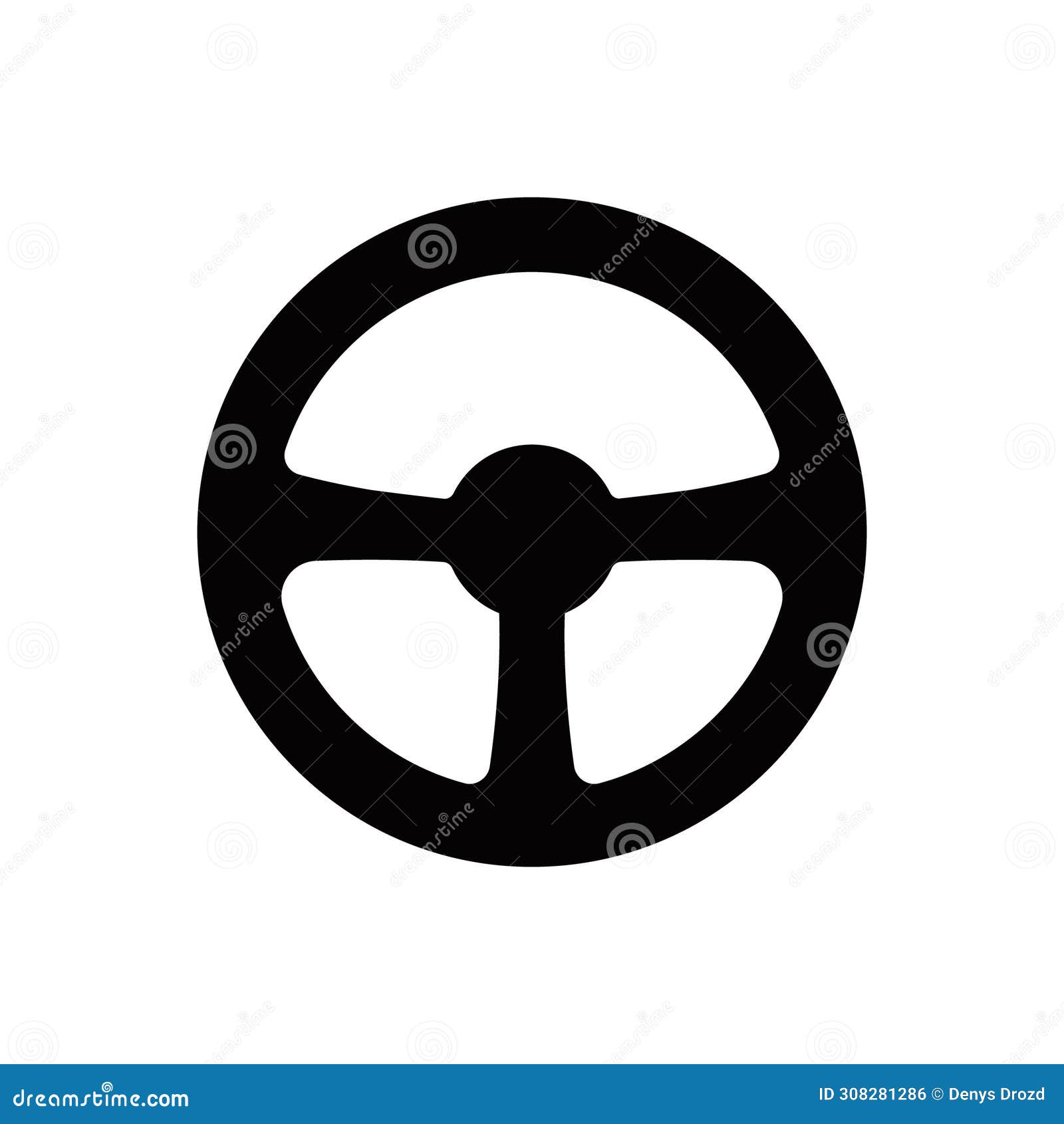 Steering Wheel Icon Vector. Machine Control Illustration Sign. Steer ...