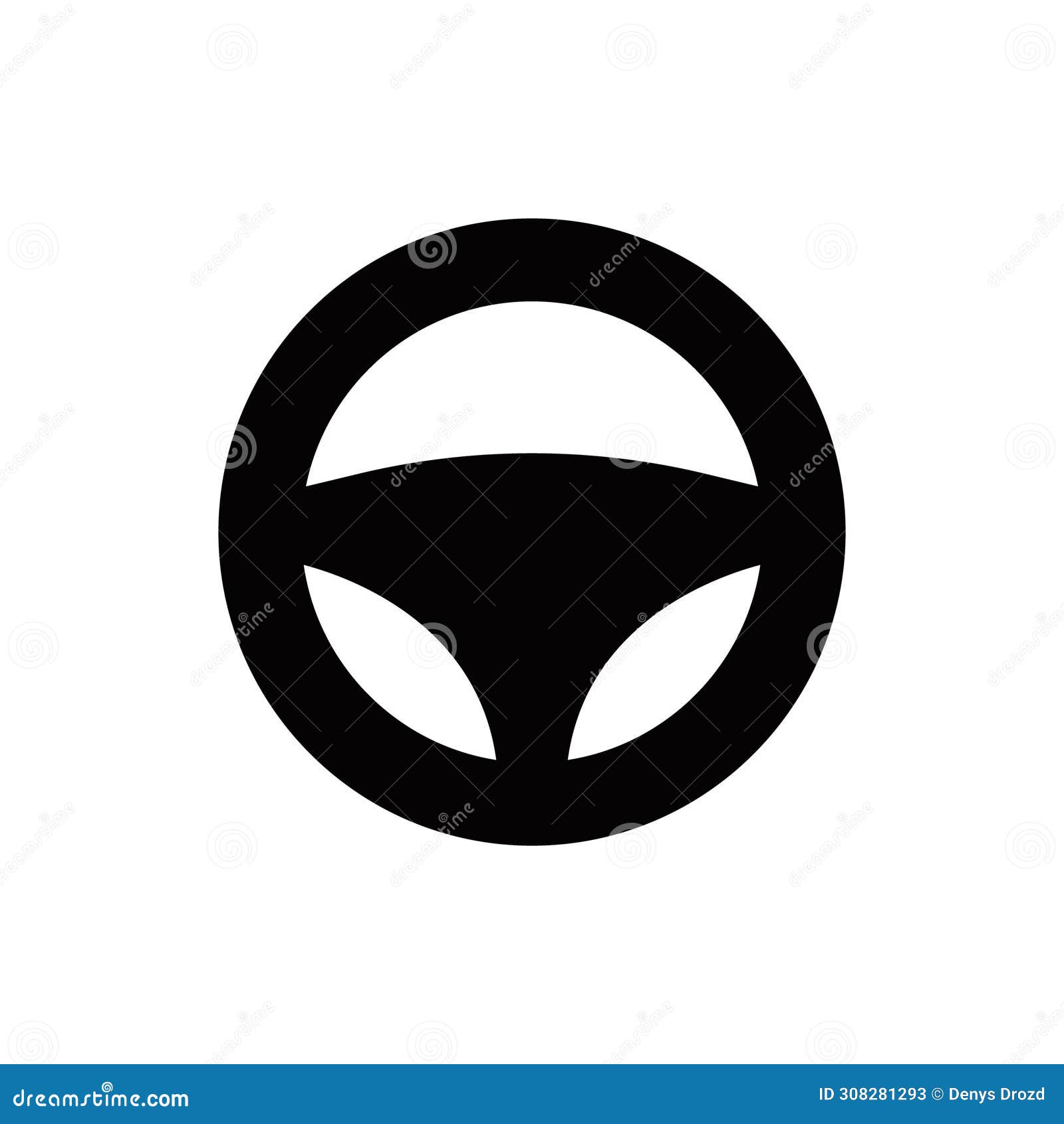 Steering Wheel Icon Vector. Machine Control Illustration Sign. Steer ...