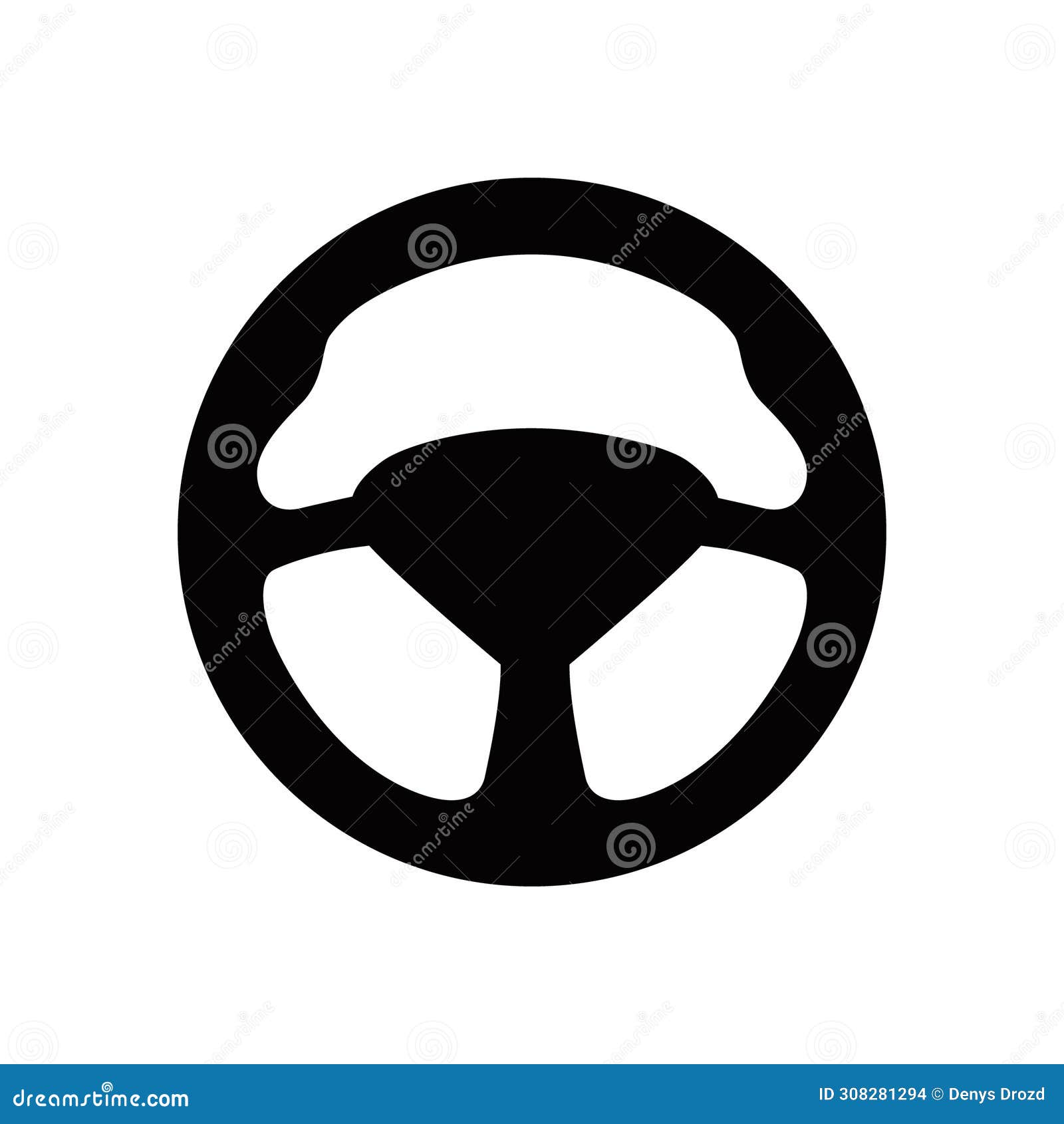 Steering Wheel Icon Vector. Machine Control Illustration Sign. Steer ...