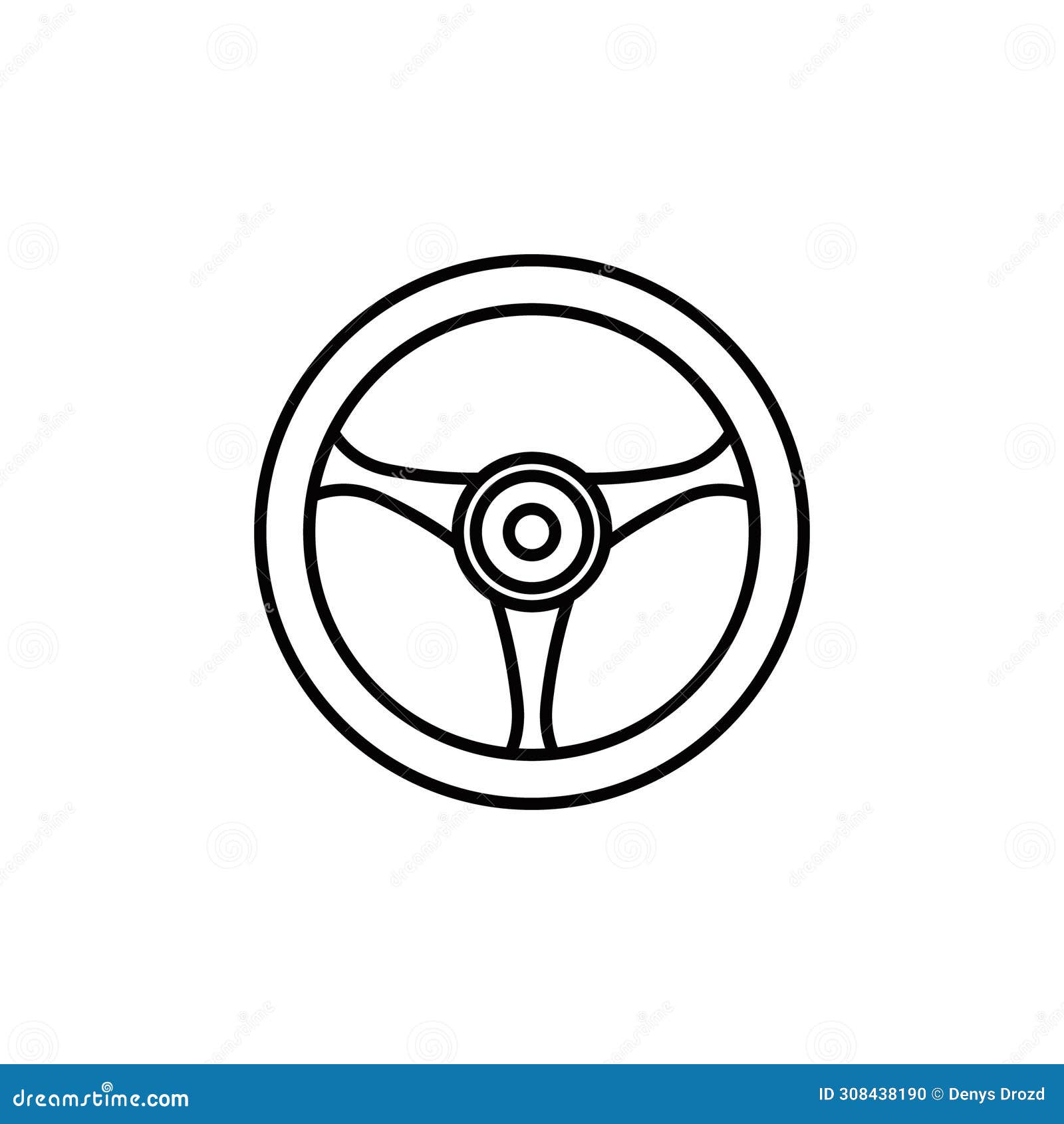 Steering Wheel Icon Vector. Machine Control Illustration Sign. Steer ...
