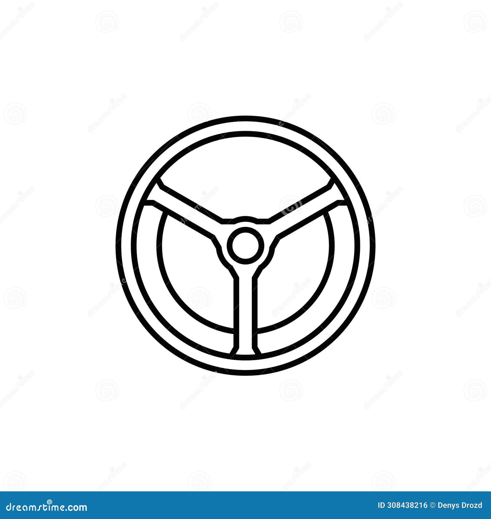 Steering Wheel Icon Vector. Machine Control Illustration Sign. Steer ...