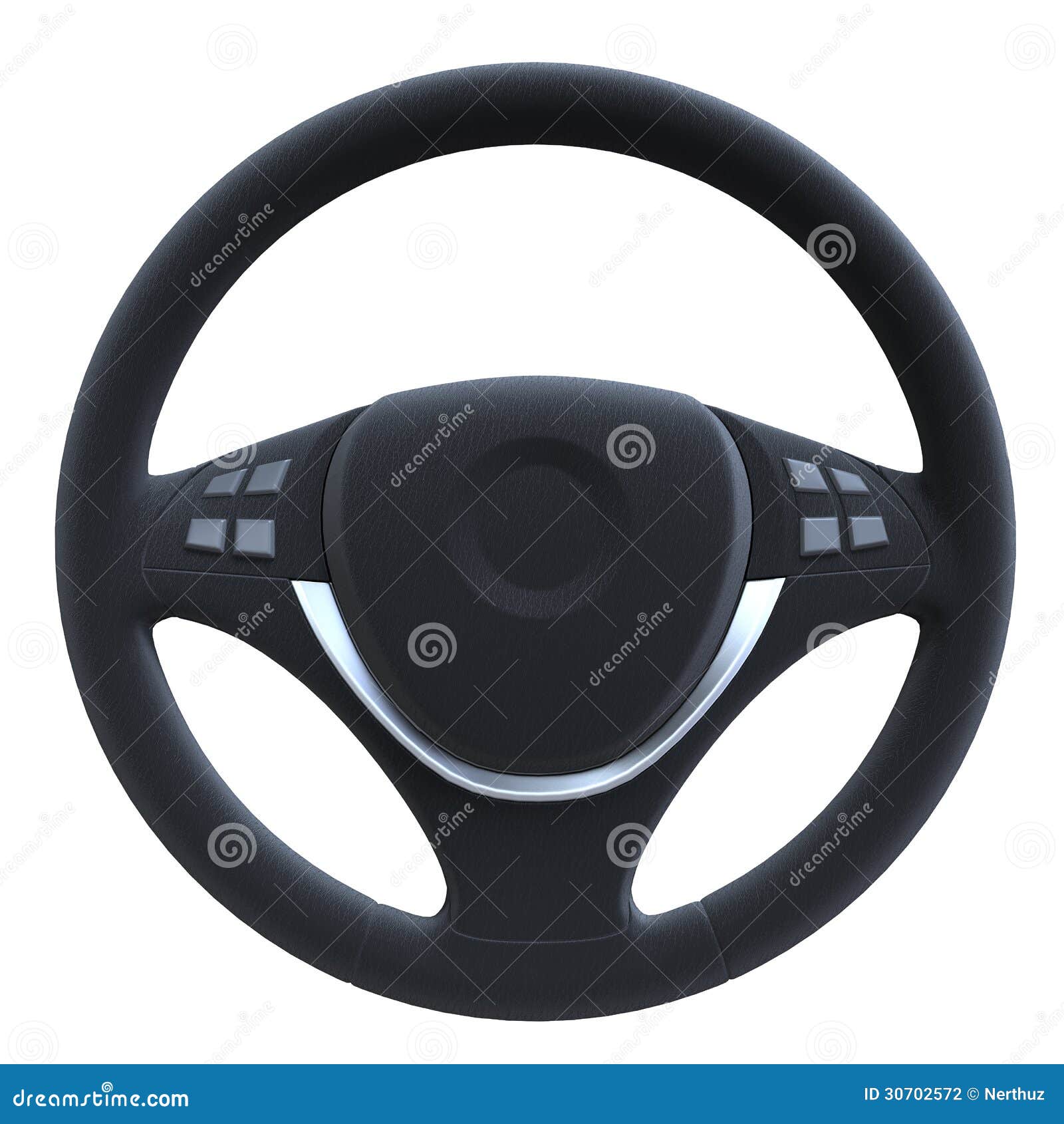 Steering Wheel Isolated on White Background Stock Illustration ...