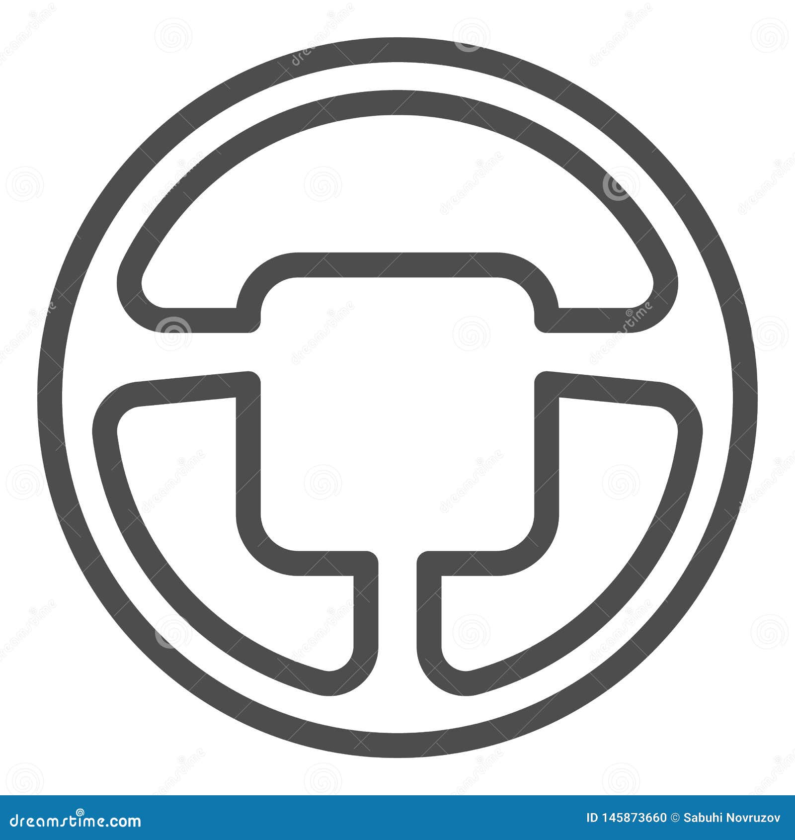 Steering Wheel Line Icon. Car Wheel Vector Illustration Isolated on ...